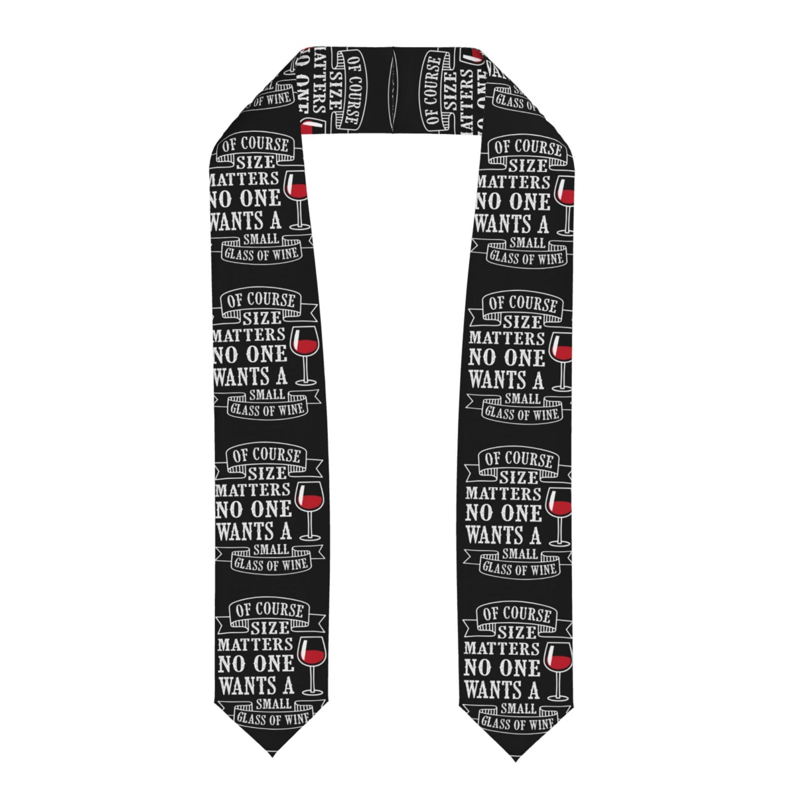 Fuzoiu Wine Funny Print Graduation Sash,Graduation Stole,Unisex Adult ...