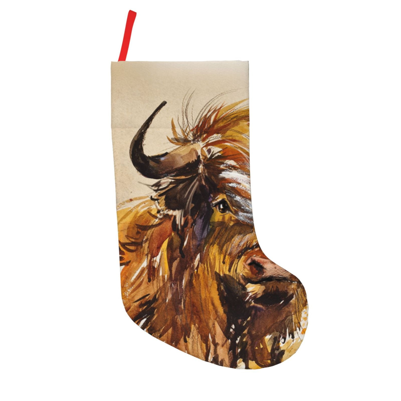 Fuzoiu Yak Print 18 inches Christmas Stockings, Personalized Christmas ...