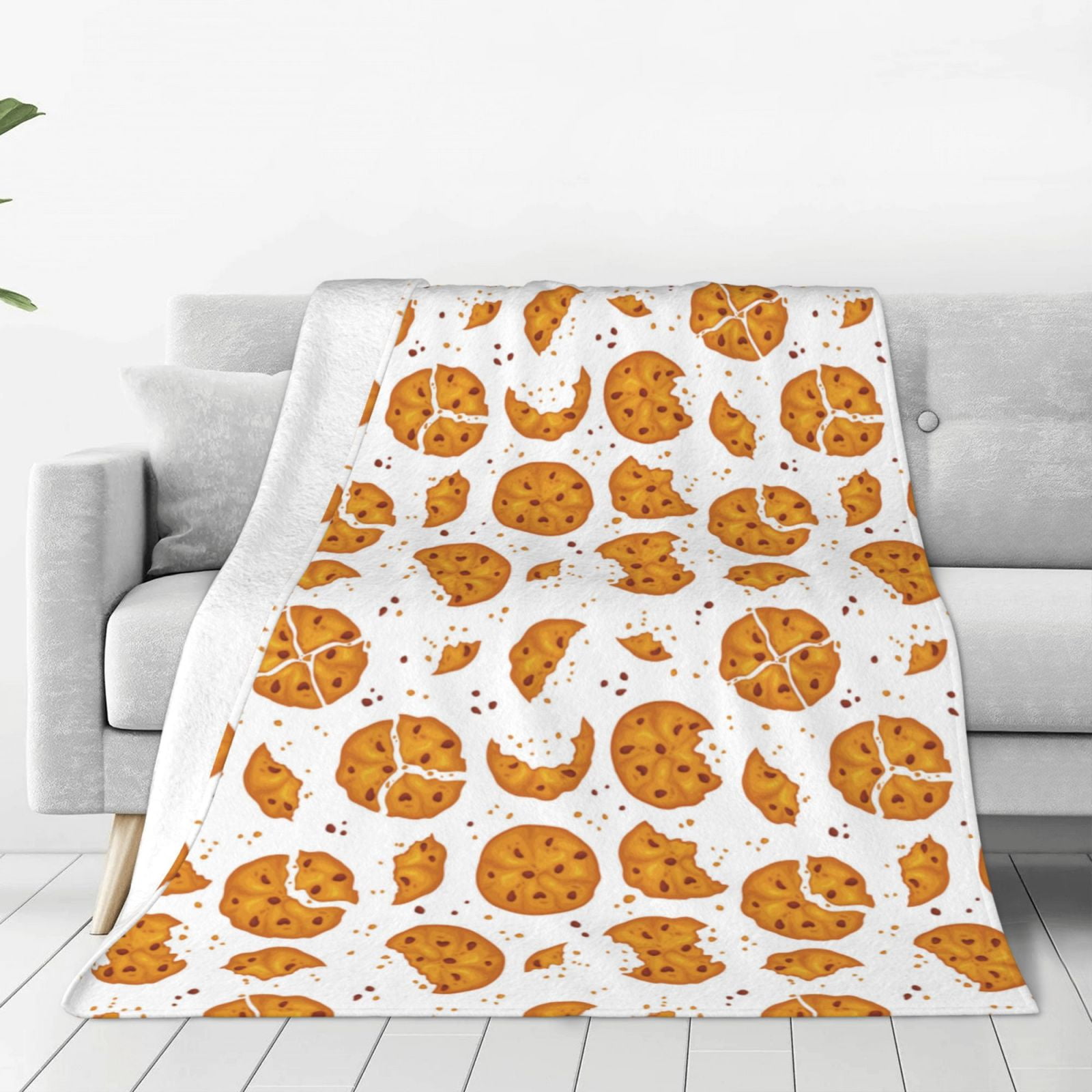Fuzoiu Yellow Biscuit Print Ultra-Soft Micro Fleece Blanket,All Seasons ...