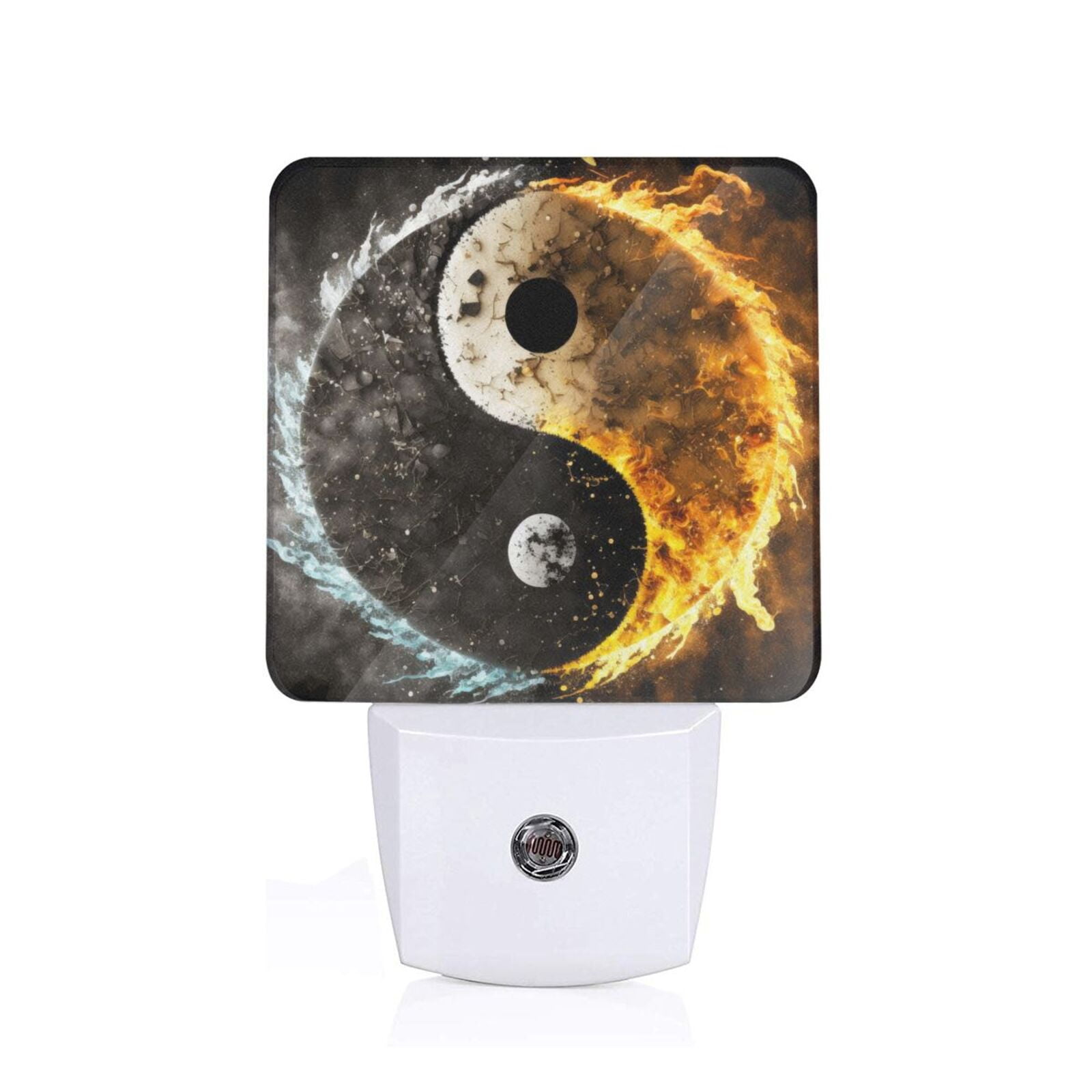 Fuzoiu Yin Yang Print Dusk to Dawn LED Night Light with Light Sensor ...