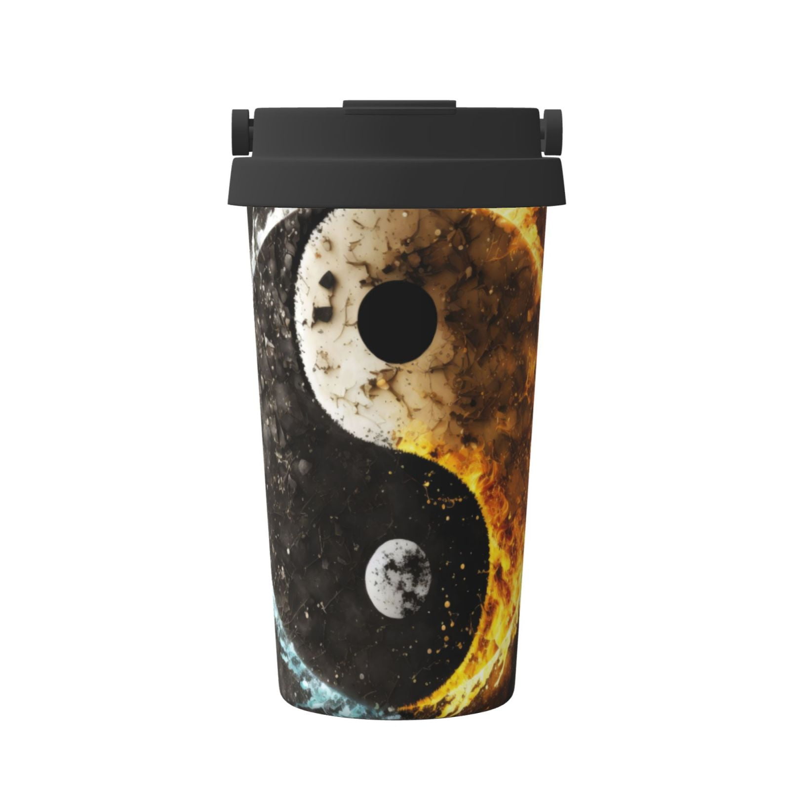Fuzoiu Yin Yang Print Stainless Steel Travel Mug,Vacuum Insulated ...
