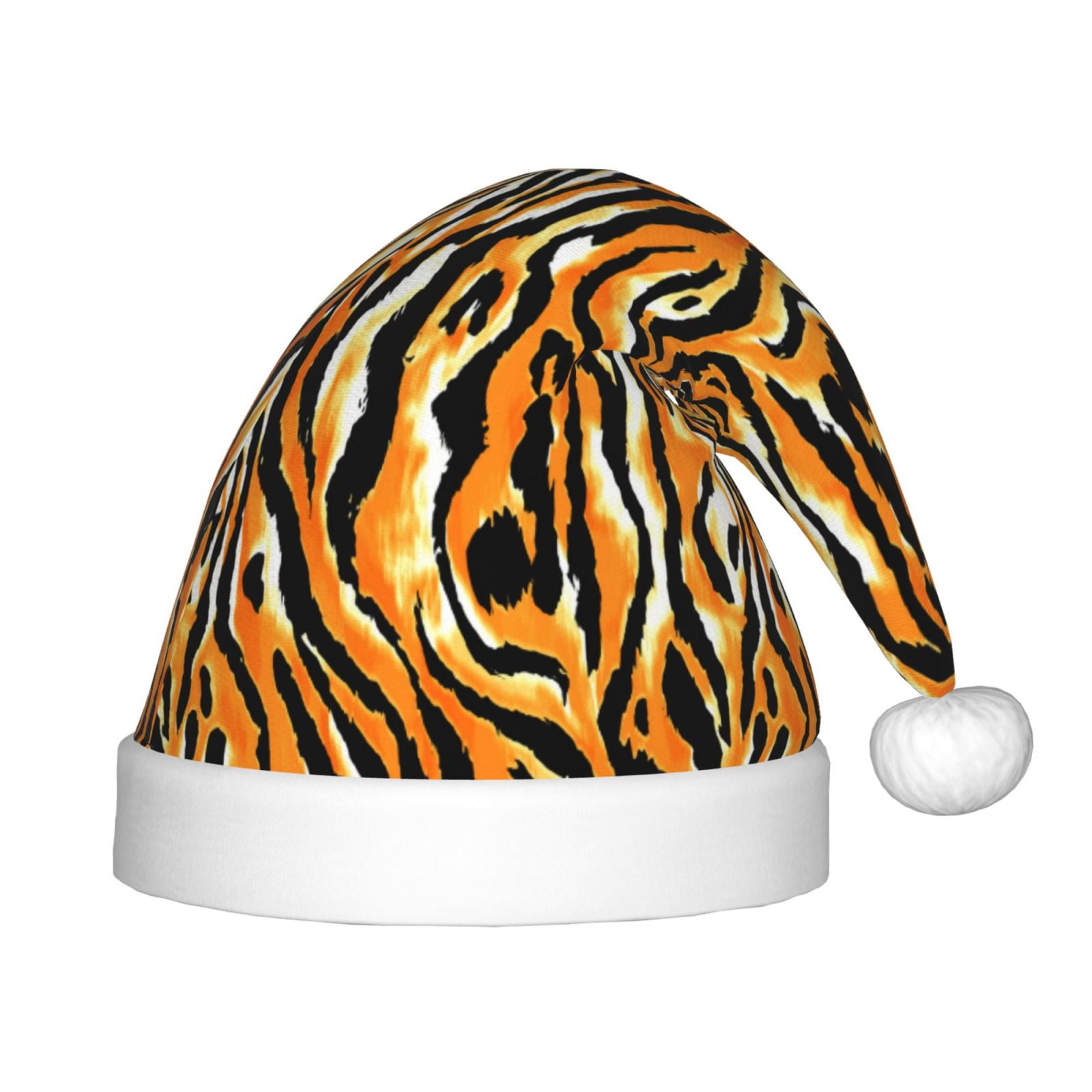 Fuzoiu Zebra Print Santa Hat Christmas Hat for kids,Santa Hats with ...