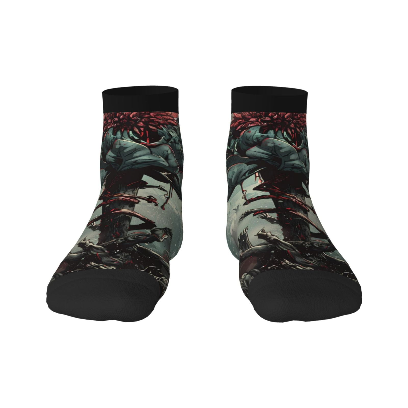 Fuzoiu Zombie Flower Apocalypse Print Adult Socks, Crew Moisture ...