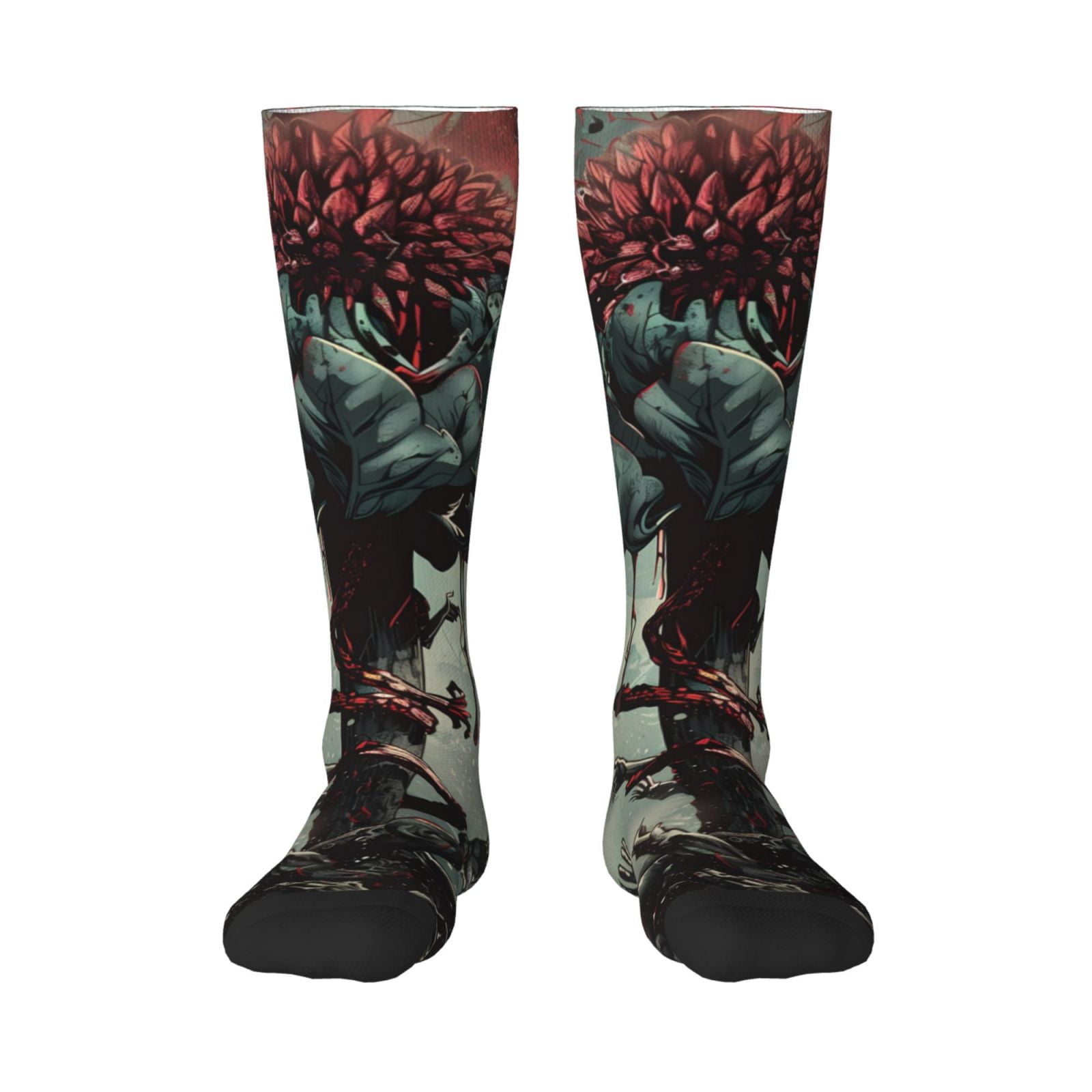 Fuzoiu Zombie Flower Apocalypse Print Adult Stockings,Crew Socks,Unisex ...