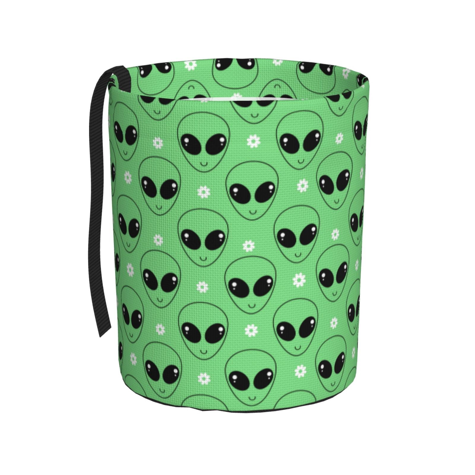 Fuzoiu alien cartoons Print Car Trash Can,Leakproof Car Trash Can ...