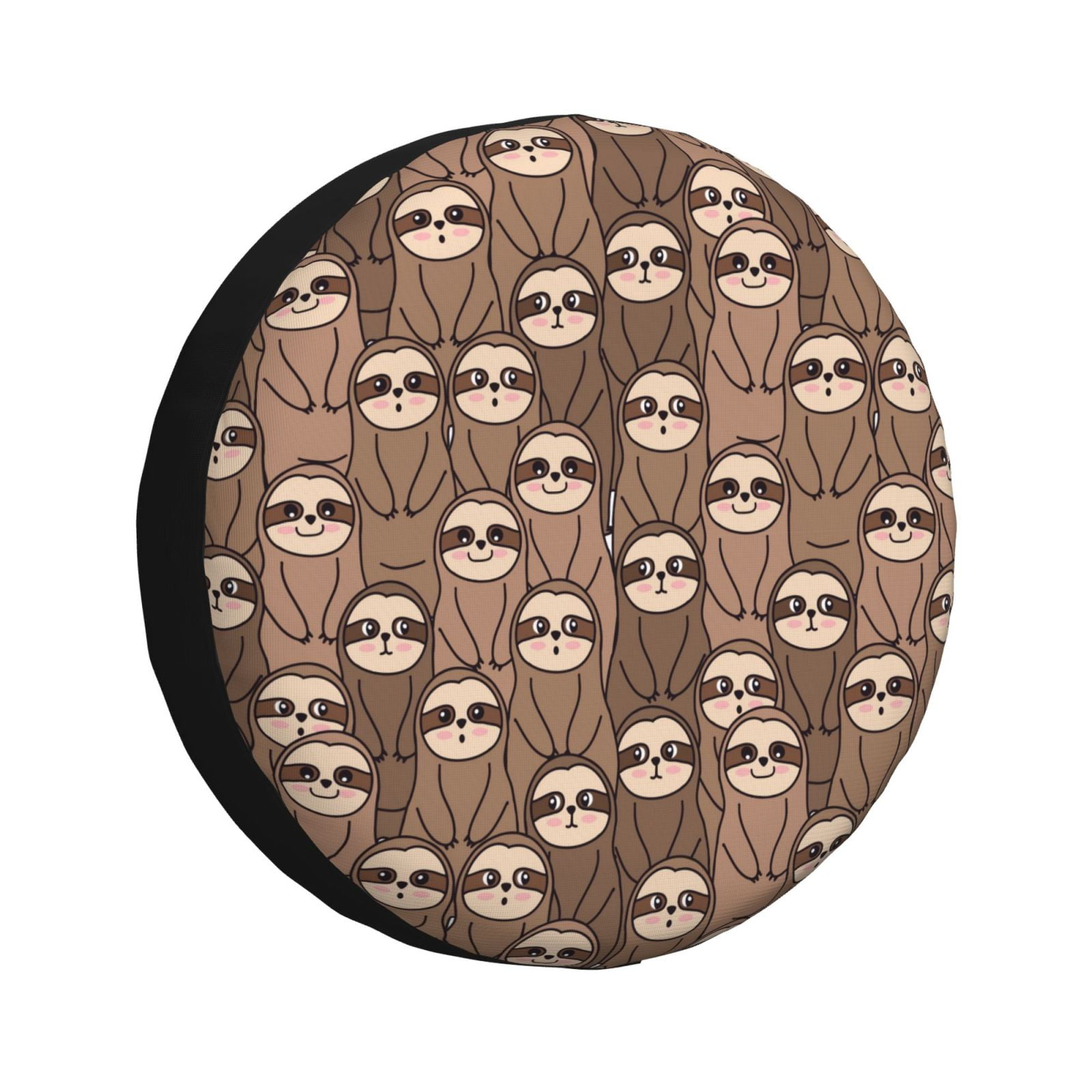 Fuzoiu brown sloth family Print Universal Spare Tire Cover with Buckle ...