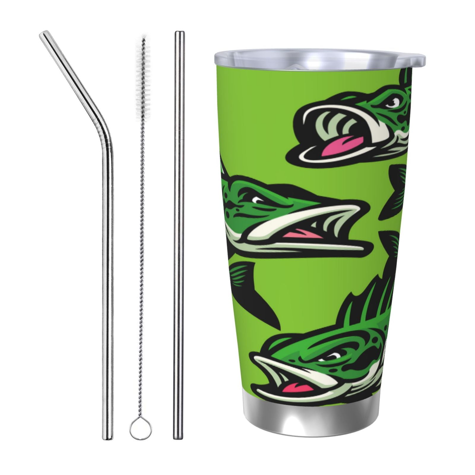 Fuzoiu cartoon largemouth bass fish Print 20oz Tumbler, Stainless Steel ...