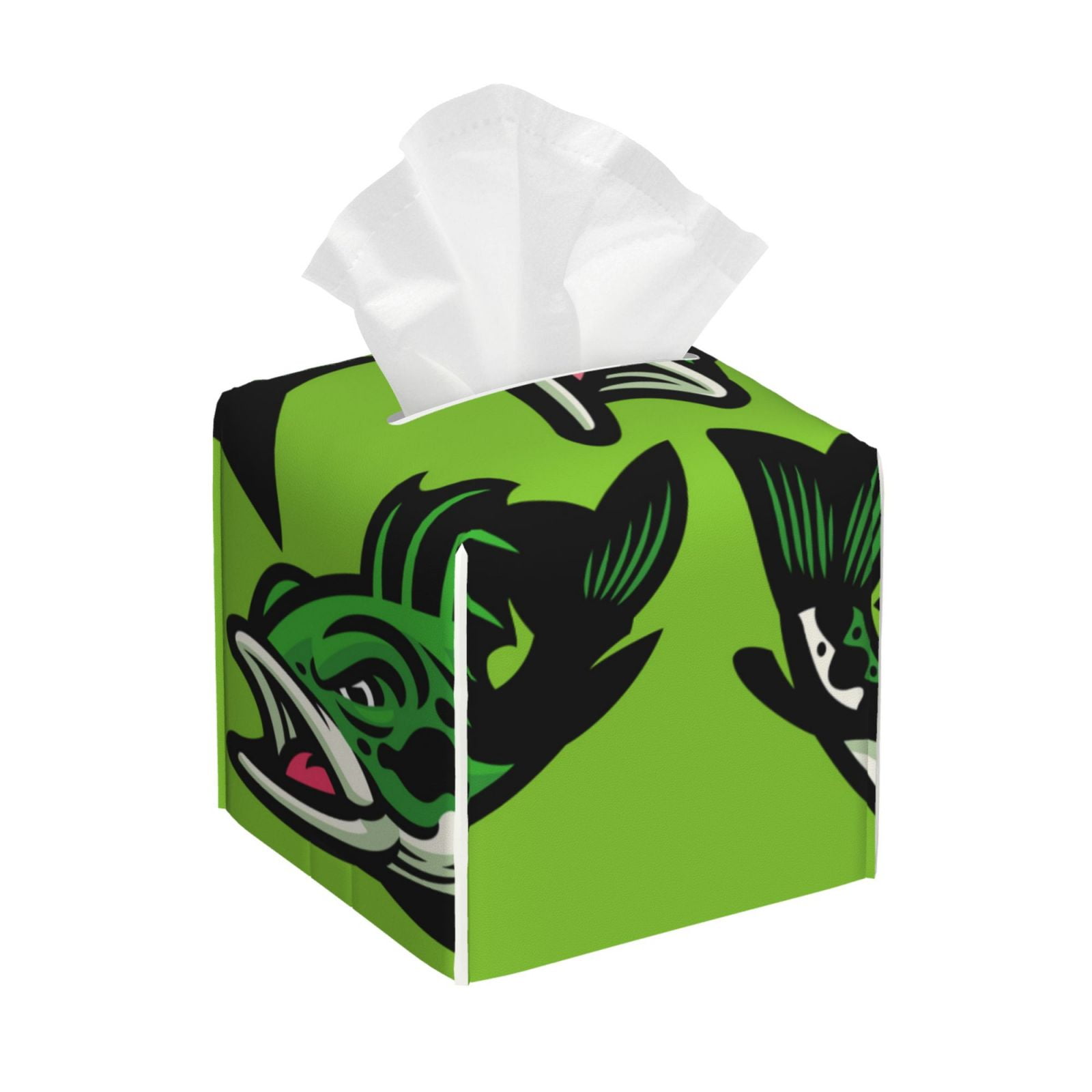 Fuzoiu cartoon largemouth bass fish Print Tissue Box Cover Holder ...