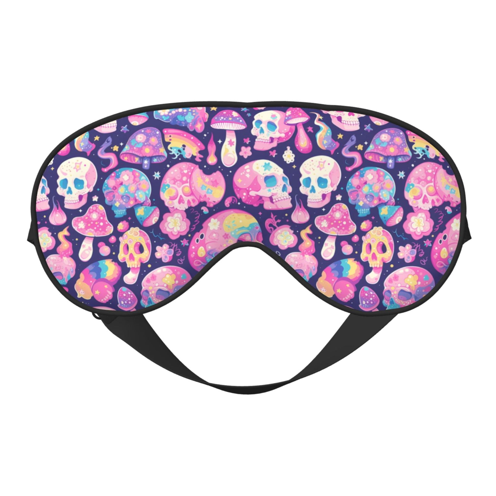 Fuzoiu cartoon rainbow Skull Print Sleep Masks,Eye Masks with ...