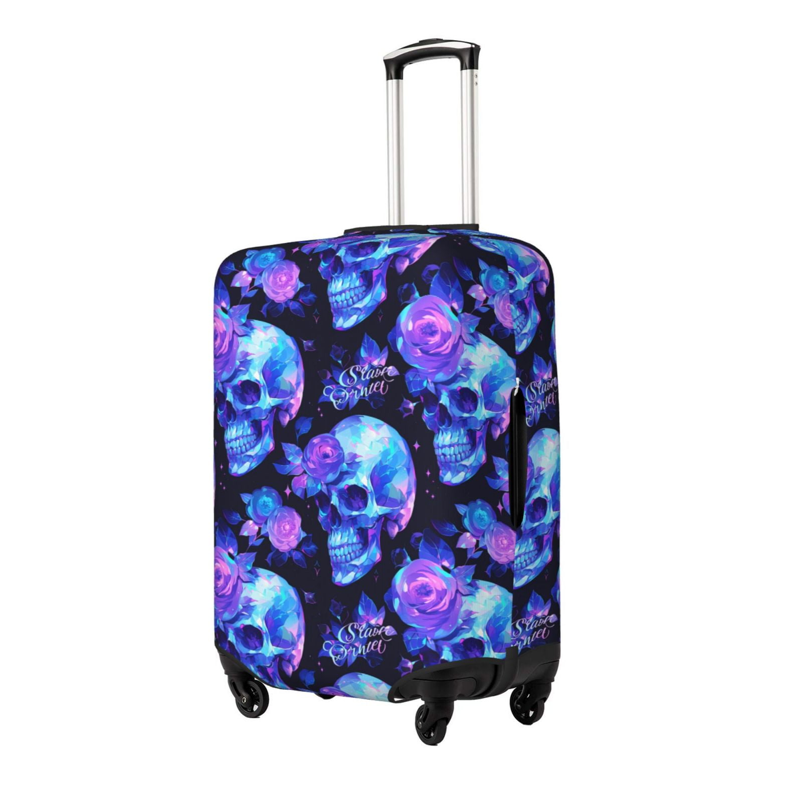 Fuzoiu cool crystal Skull flower Print Suitcase Cover,Washable Luggage ...