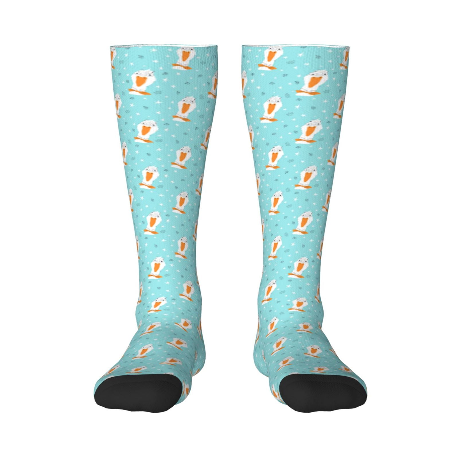 Fuzoiu crazy white goose Print Adult Stockings,Crew Socks,Unisex ...
