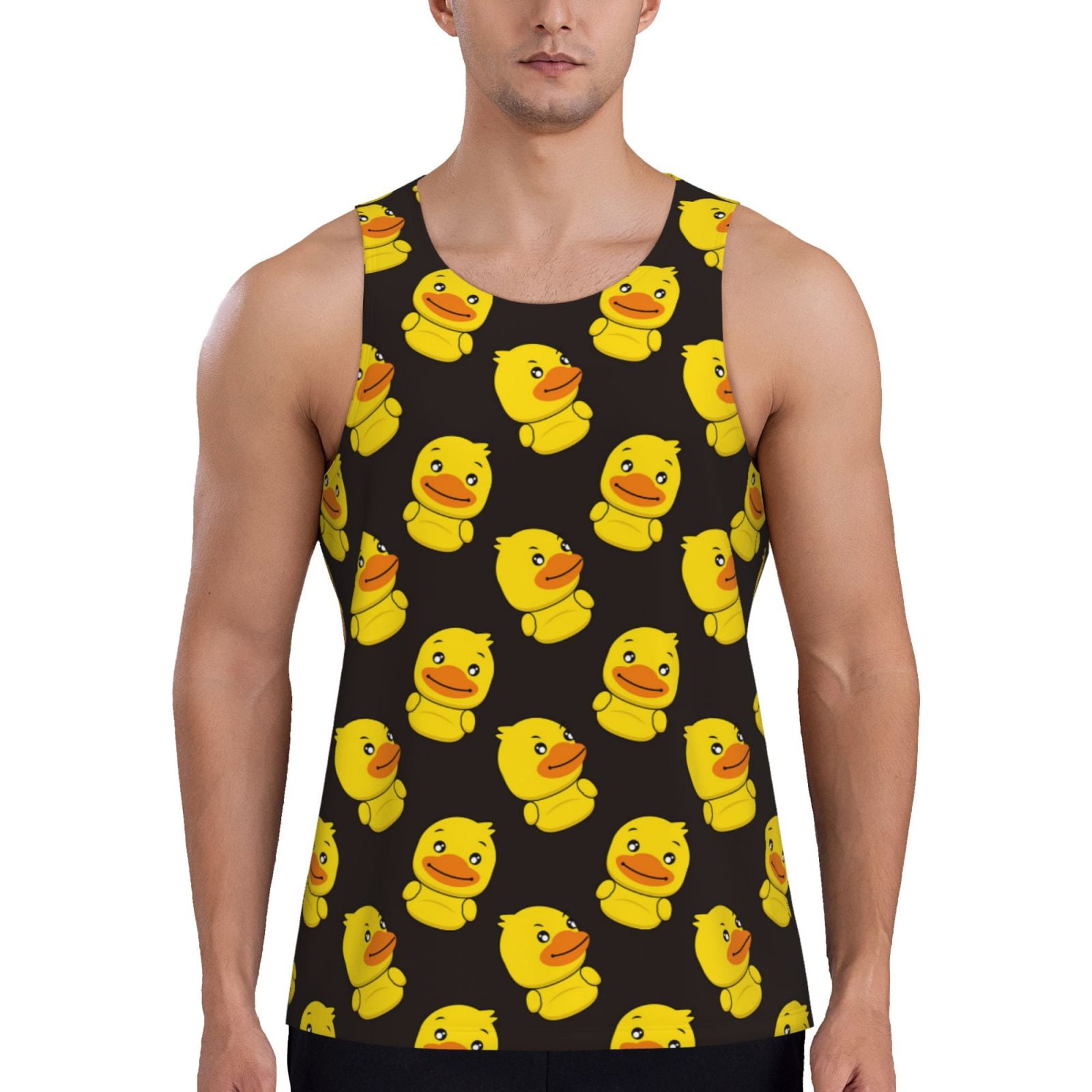 Fuzoiu cute duck Men's Workout Tank Tops,Sleeveless Gym Shirt Quick Dry ...