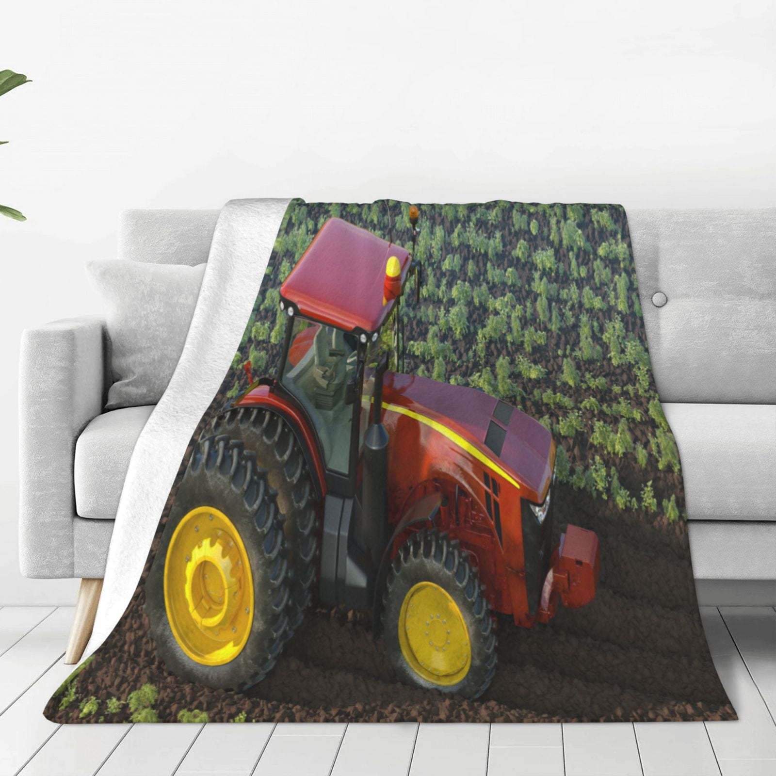 Fuzoiu farm tractor Print Ultra-Soft Micro Fleece Blanket,All Seasons ...