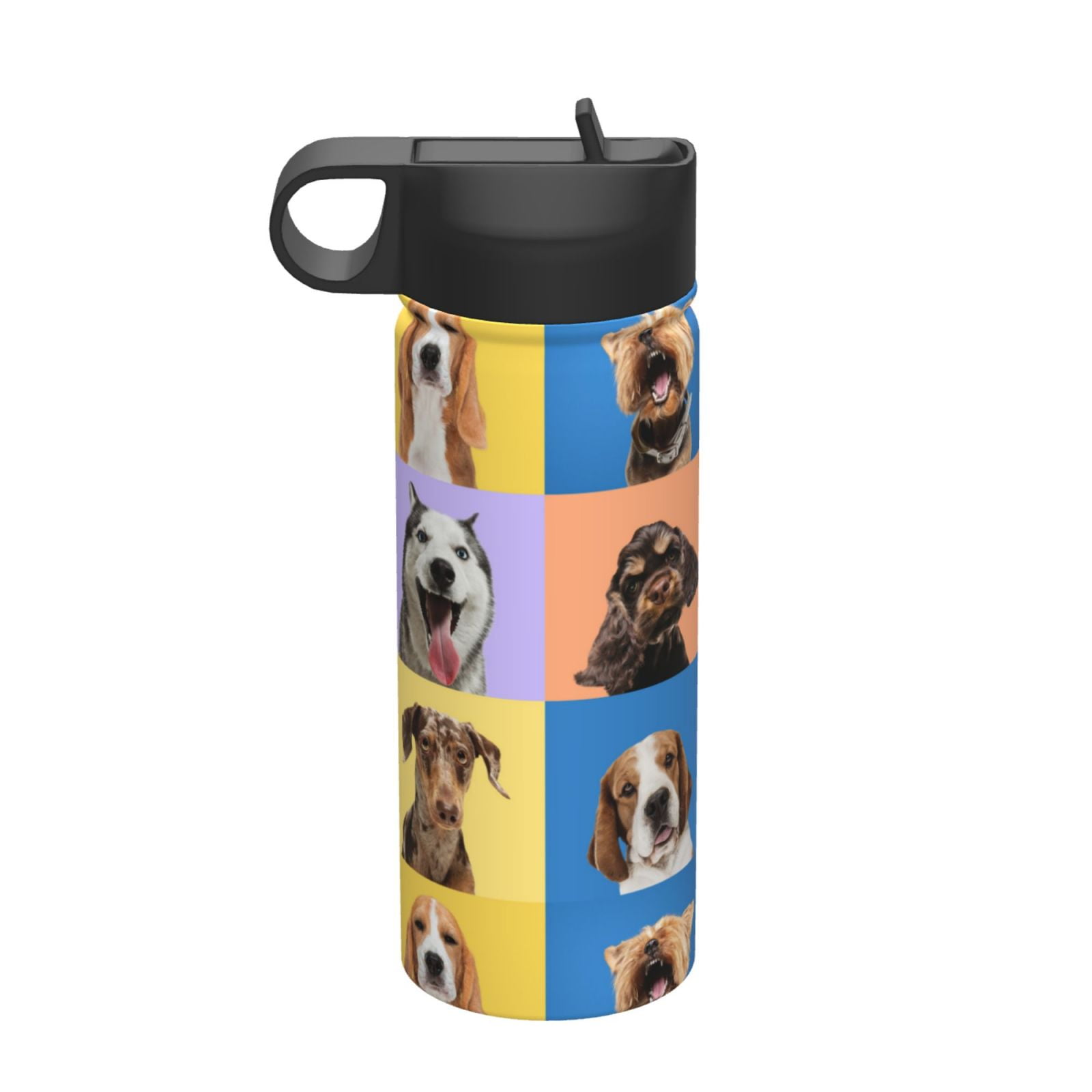 Fuzoiu funny dogs Print 18oz Insulated Sports Kettle, Outdoor Sport Gym ...