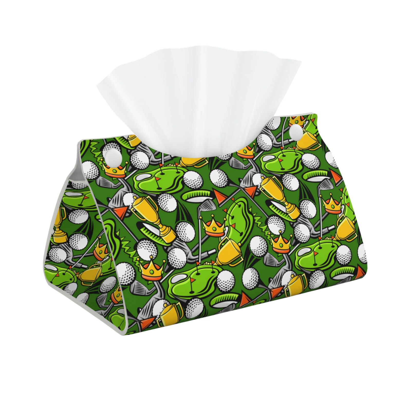 Fuzoiu golf Sport club Print Tissue Box Cover, PU Leather Tissue Holder ...