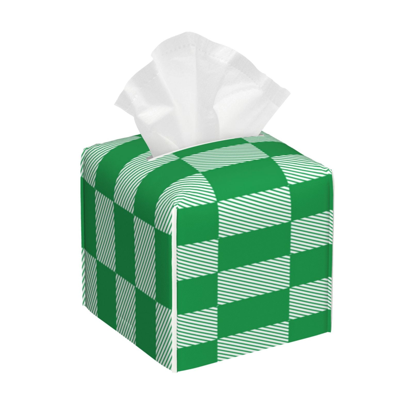 Fuzoiu green party Print Tissue Box Cover Holder, Square Leather Tissue ...