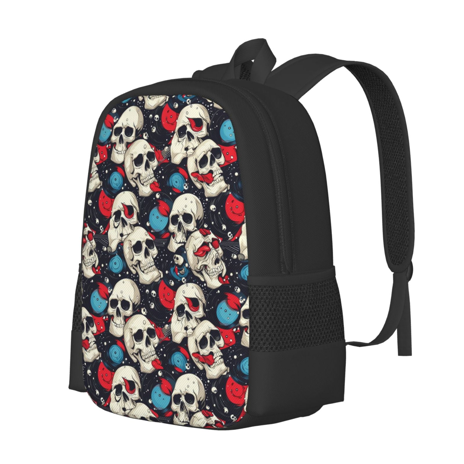 Fuzoiu rock record Skull artist Print Large Capacity Backpack,Travel ...