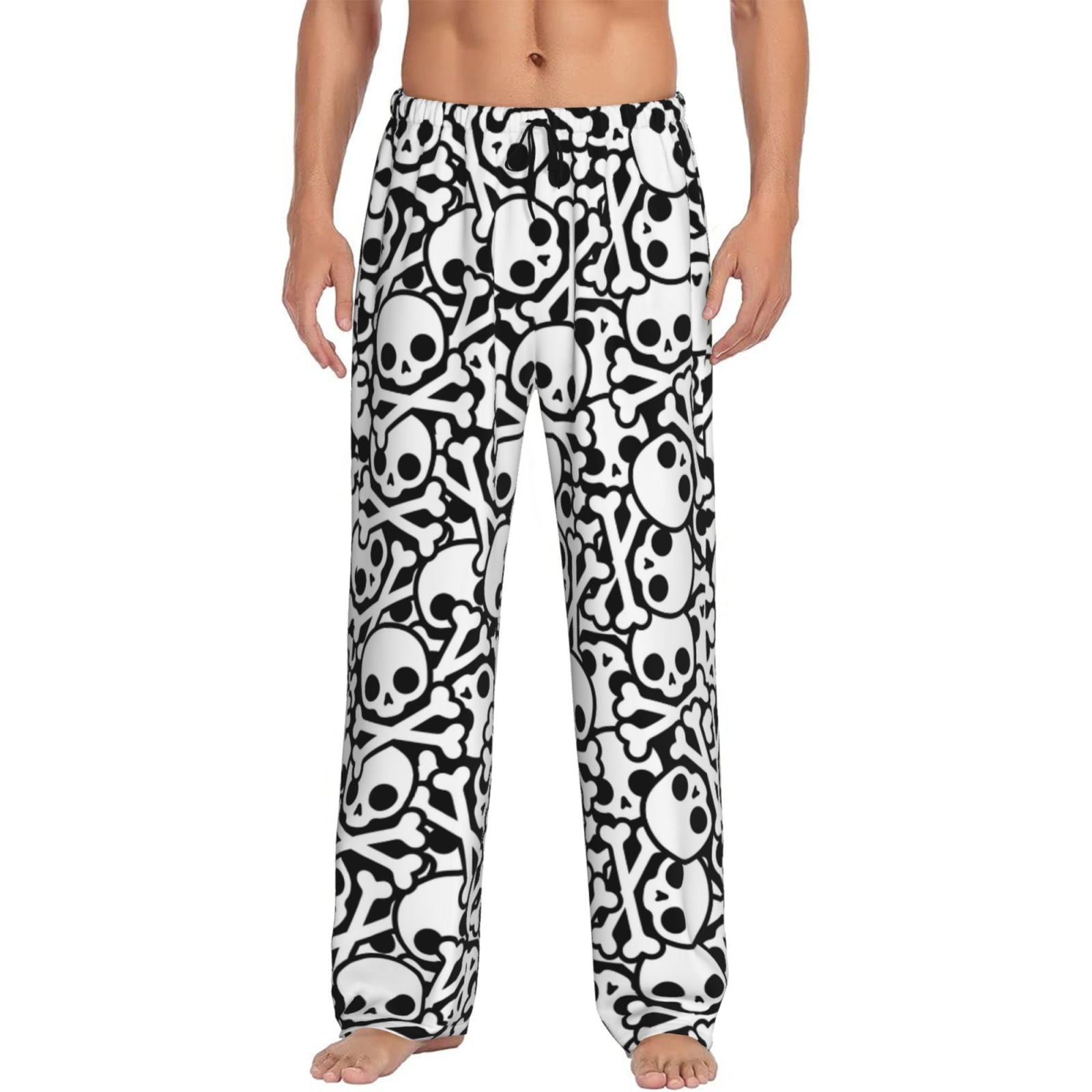 Fuzoiu skull pirate Print Men's Pajama Pants,Lounge Pants for Men ...