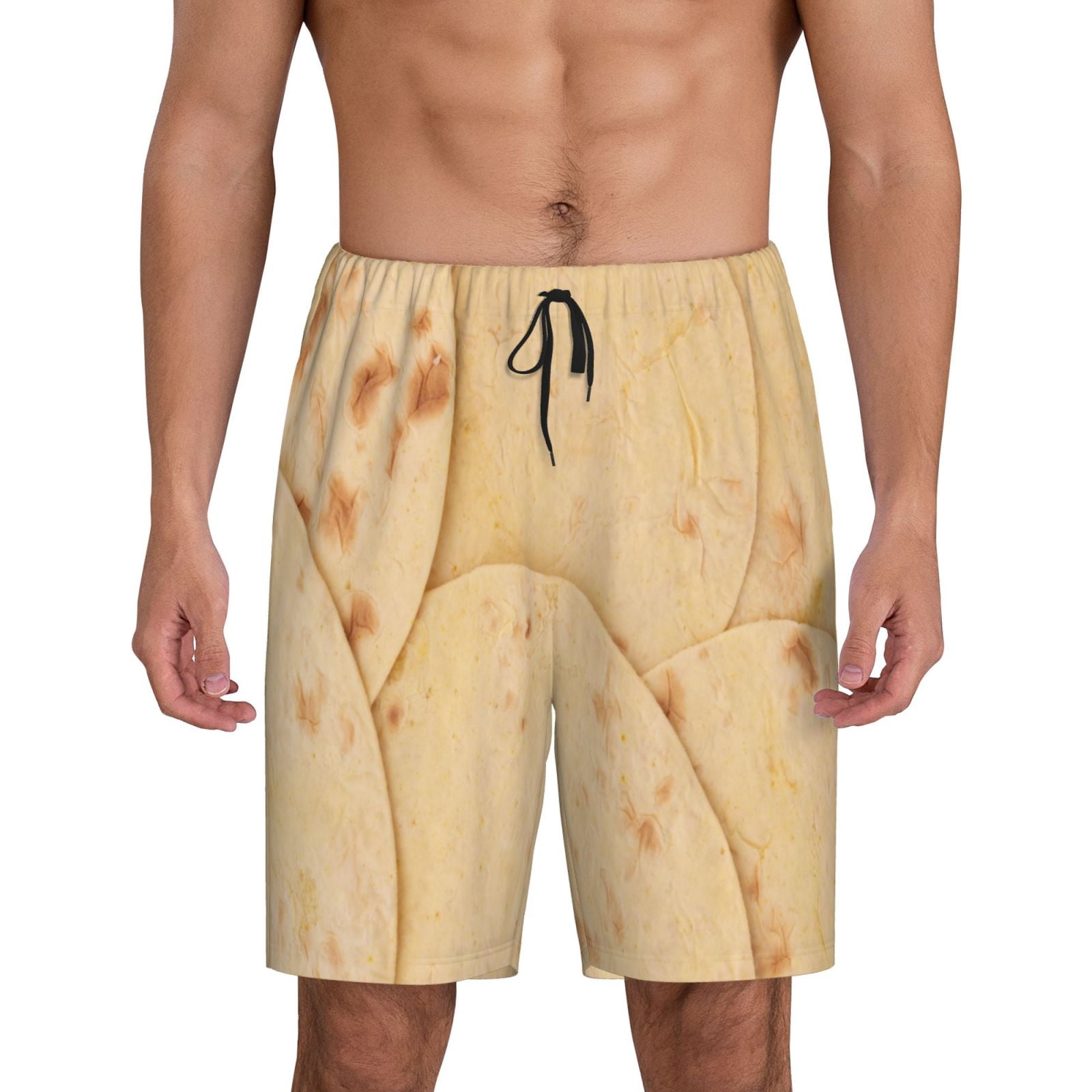 Fuzoiu taco tortilla Print Pajama Shorts for Men, Men's Pajama Bottoms ...