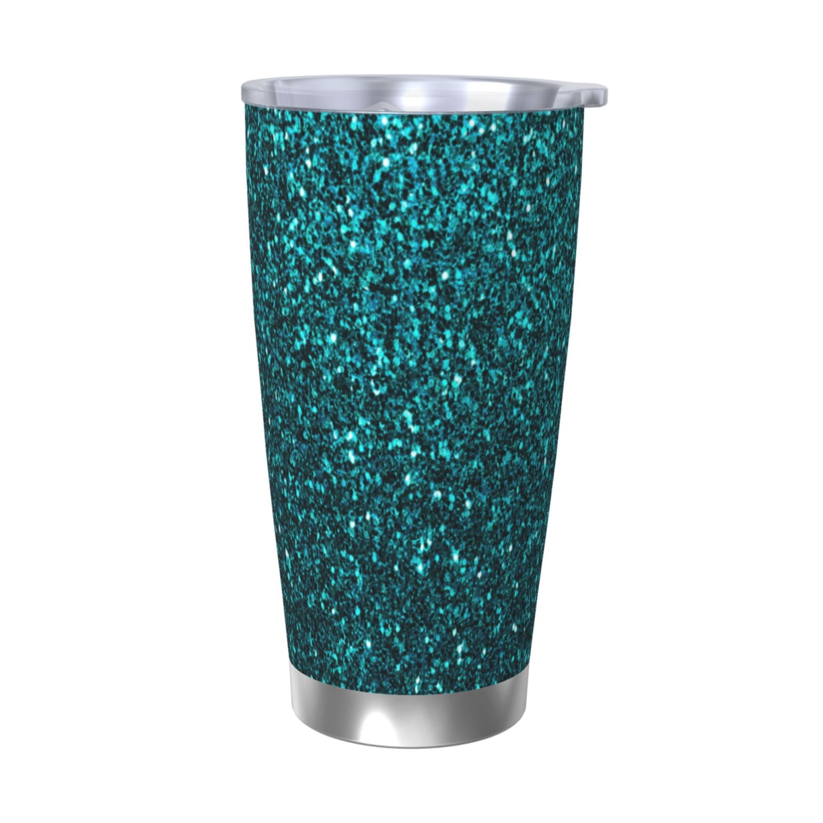 Fuzoiu teal sparkling Print 20oz Tumbler, Stainless Steel Vacuum ...