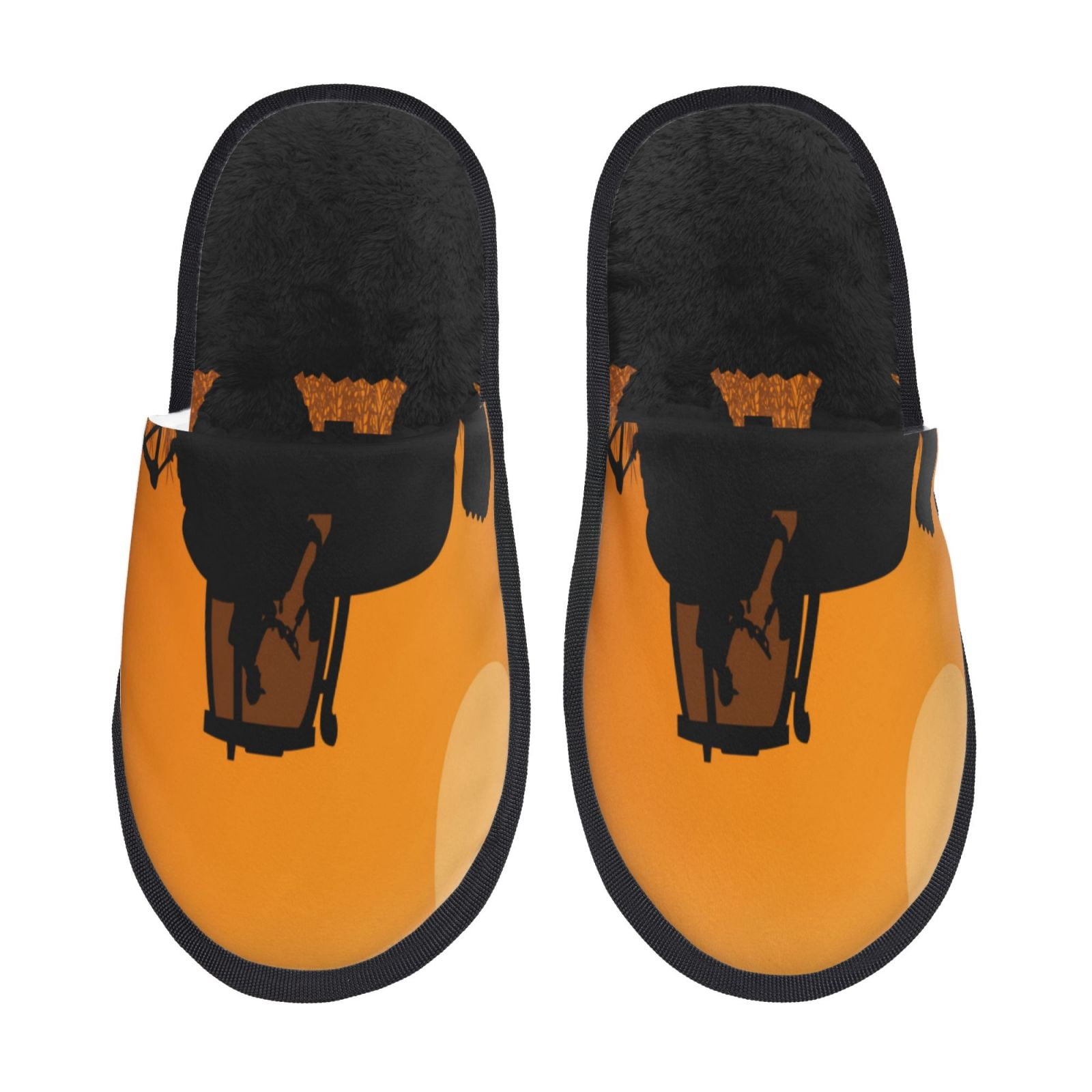 Fuzoiu tractor cultivating the land Print Unisex Furry Slippers,Plush ...