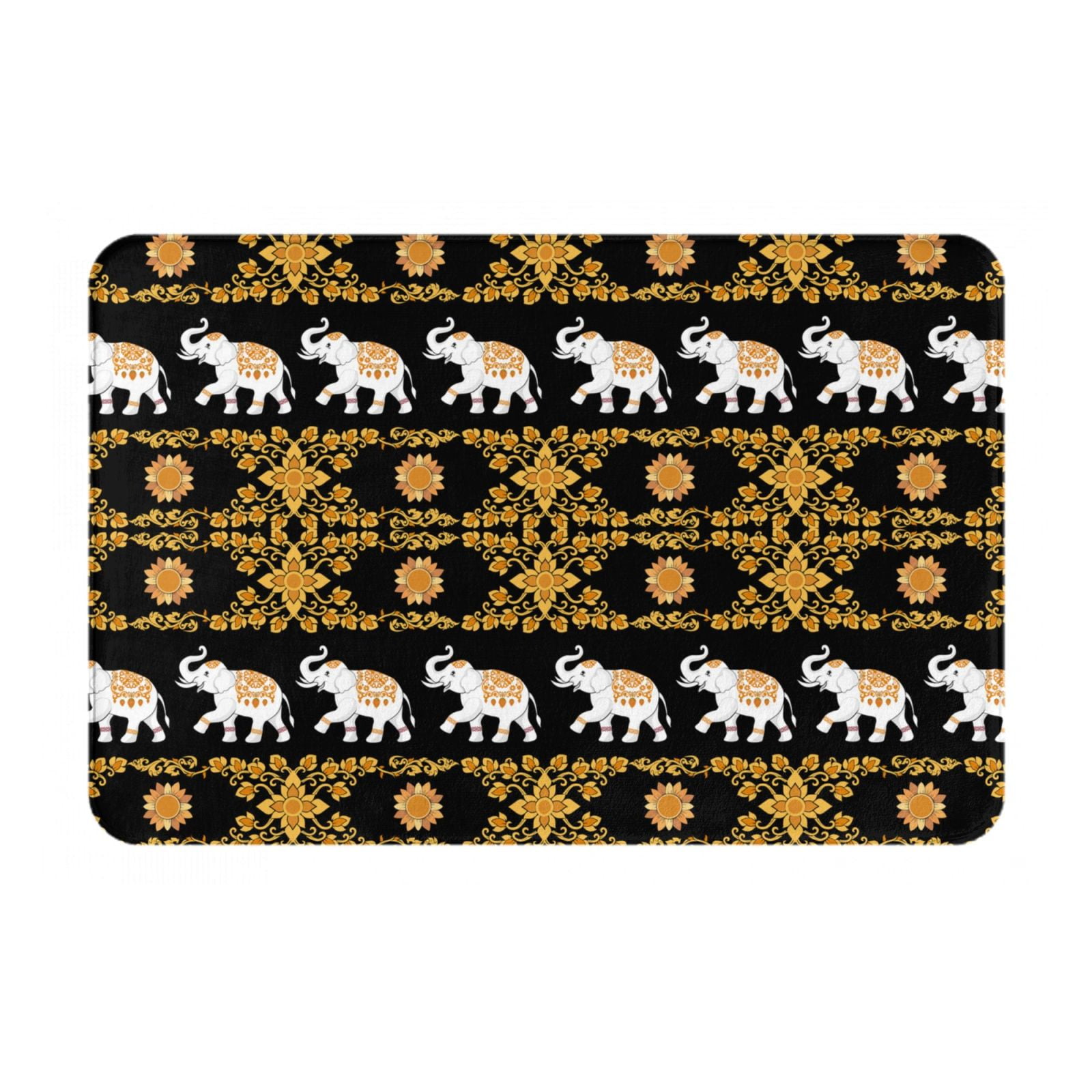 Fuzoiu traditional Elephant Print Door Mat Outdoor Indoor Welcome Mats ...