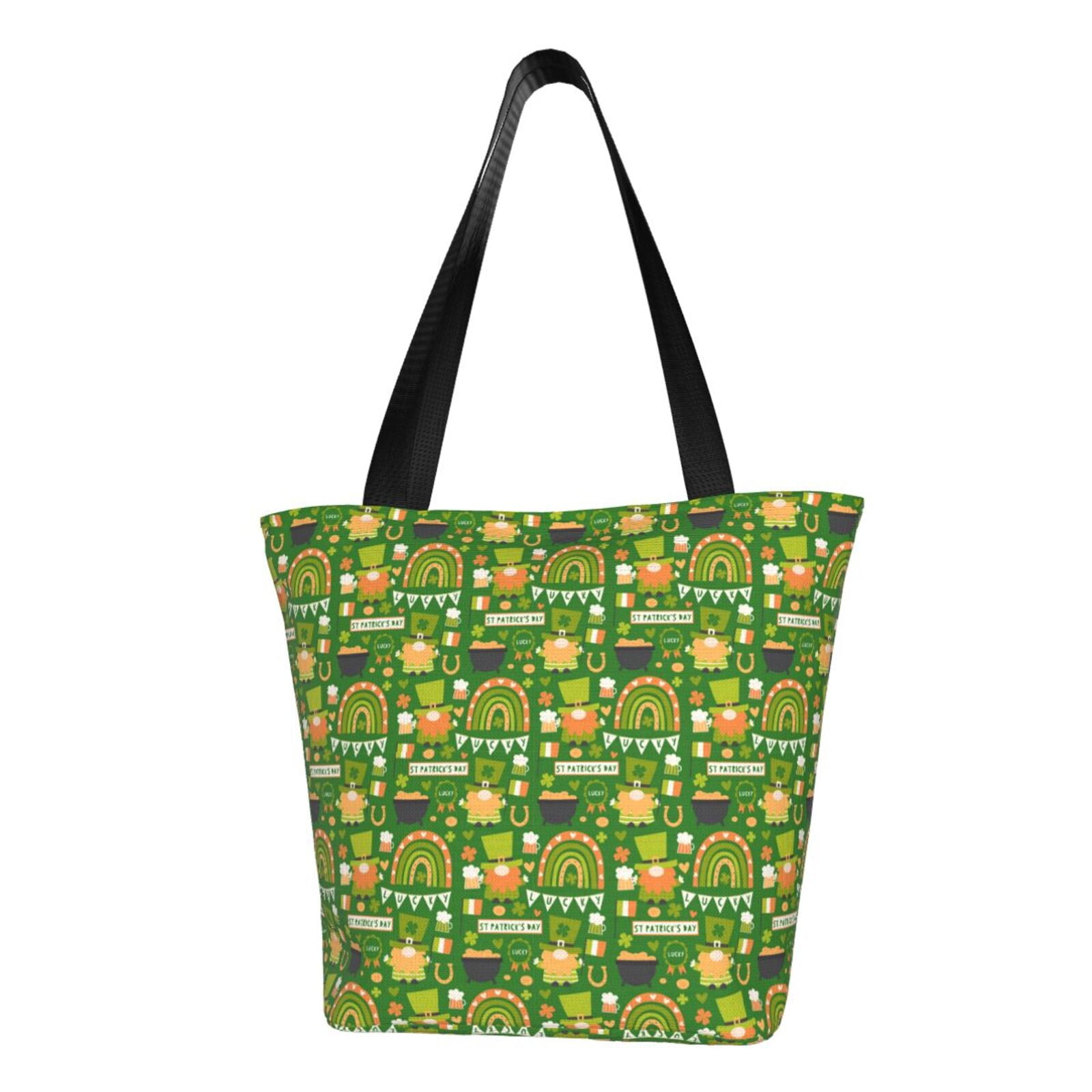 Fuzoiu traditional Irish colours Print Large Capacity Shoulder Bag for ...