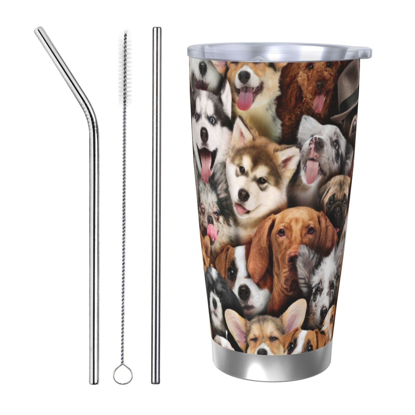 Fuzoiu various dog breeds Print 20oz Tumbler, Stainless Steel Vacuum ...