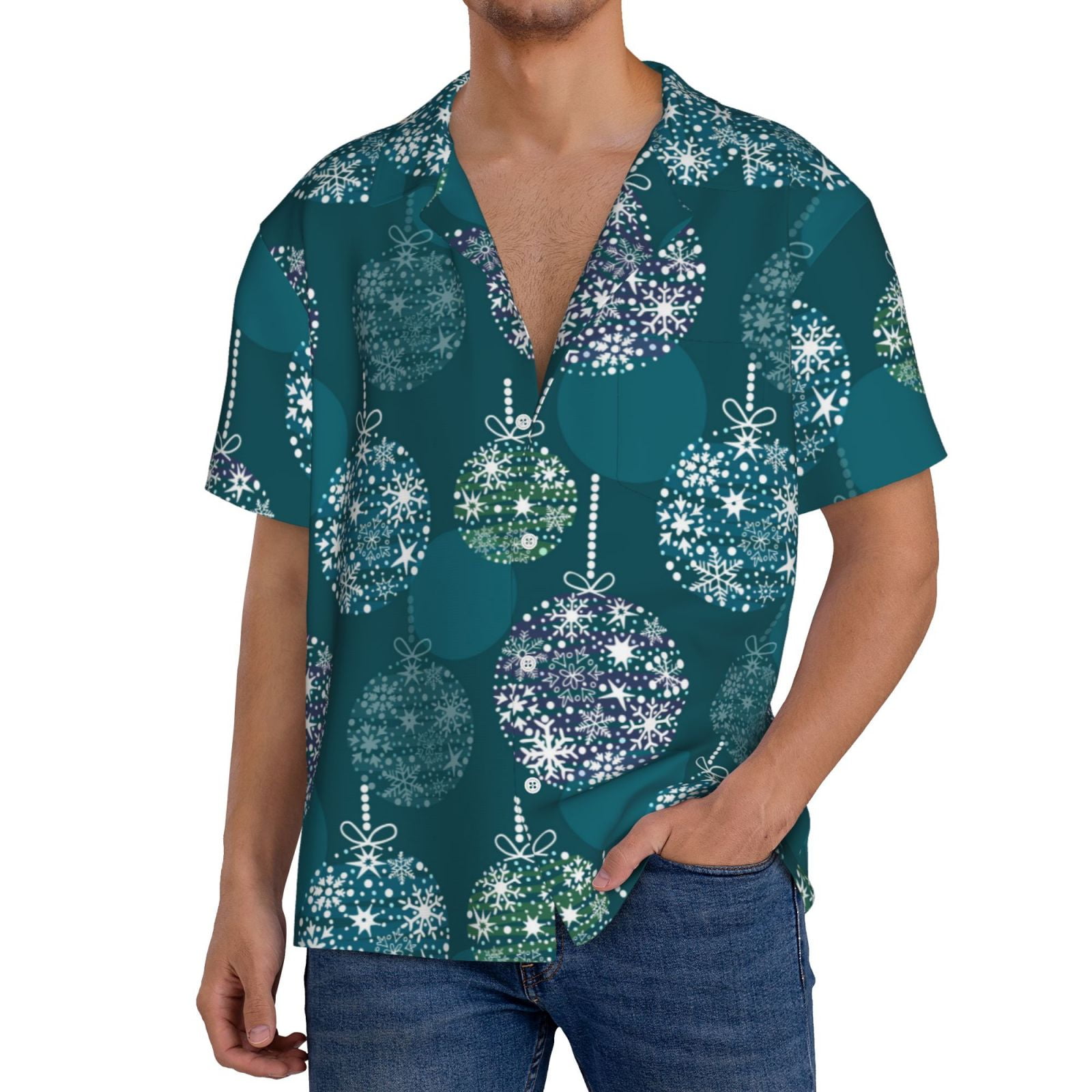 Fuzoiu whiter Snowflake balloons Print Men's Casual Short,Men's Short ...