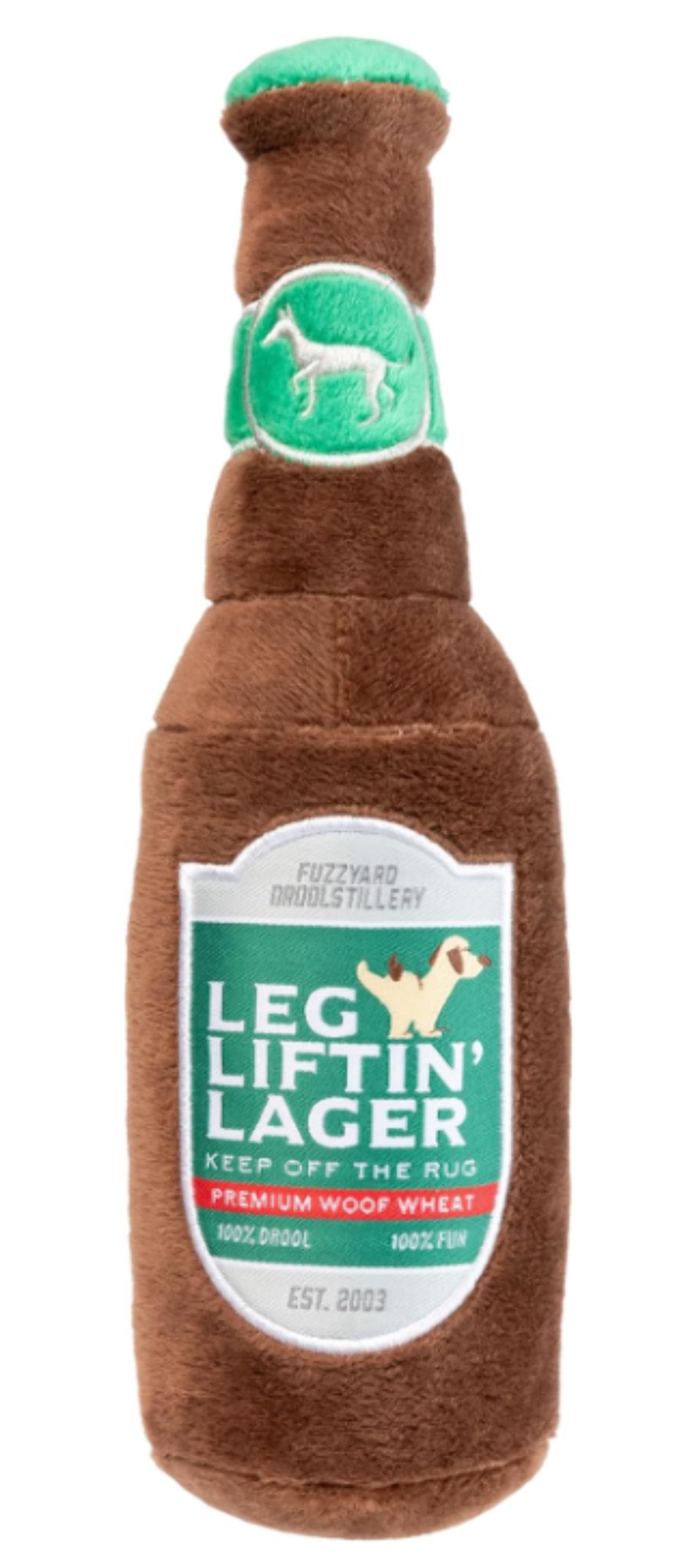 FuzzYard Leg Liftin' Lager Plush Dog Toy - Walmart.com