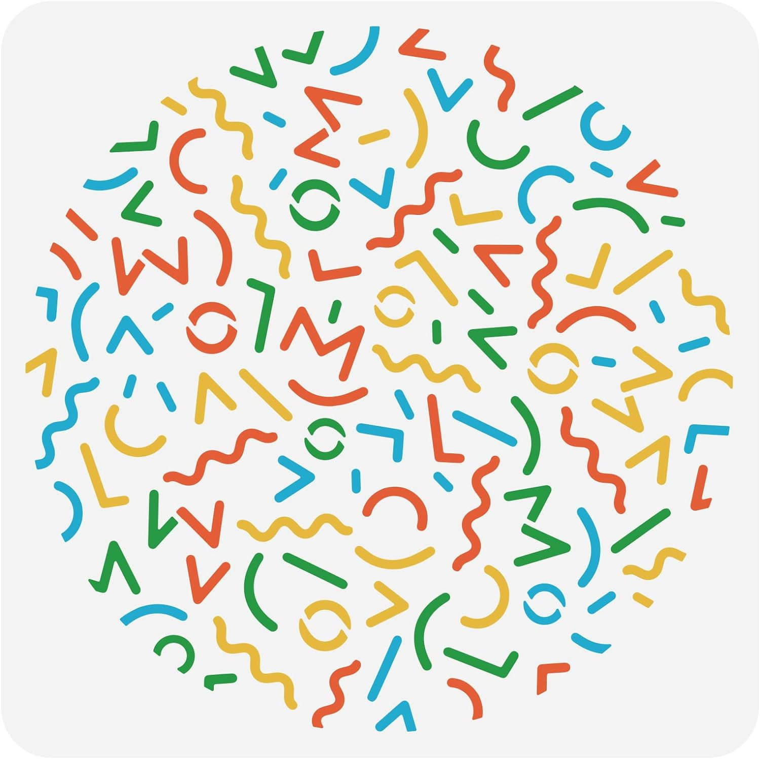 Fuzzball Drawing Painting Stencils Round Lines Reusable Stencils ...