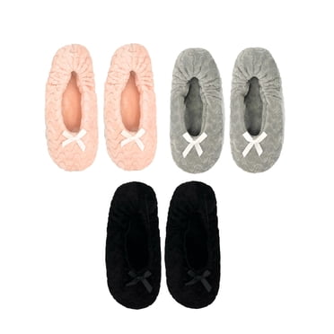 MOPAS 2 Pairs Womens Fuzzy Boat Winter Socks, Plush Footies Slippers ...