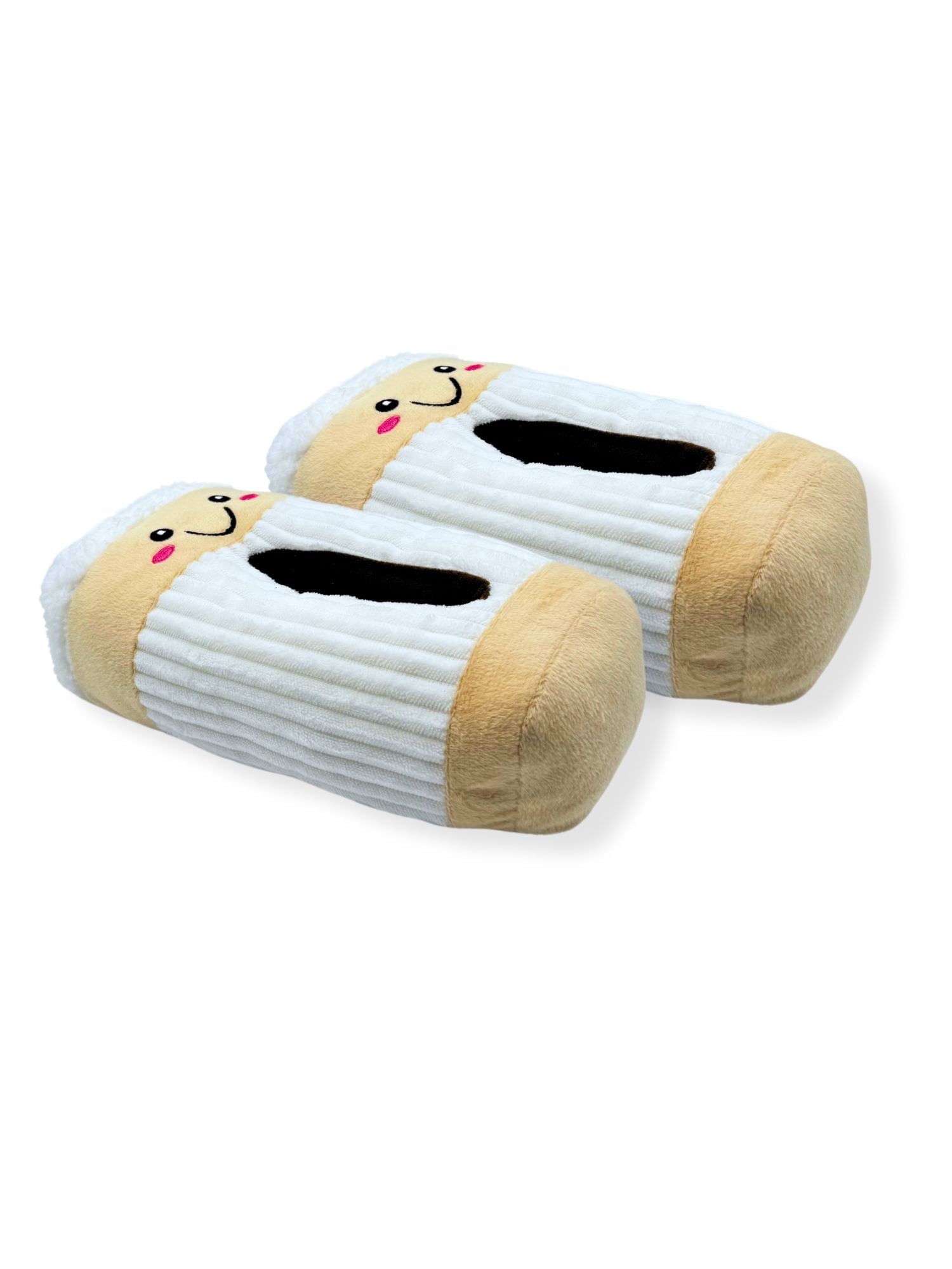 Fuzzy Babba Women's Cappuccino 3D Plush Slippers, 1-Pack, Sizes XS/S, M ...