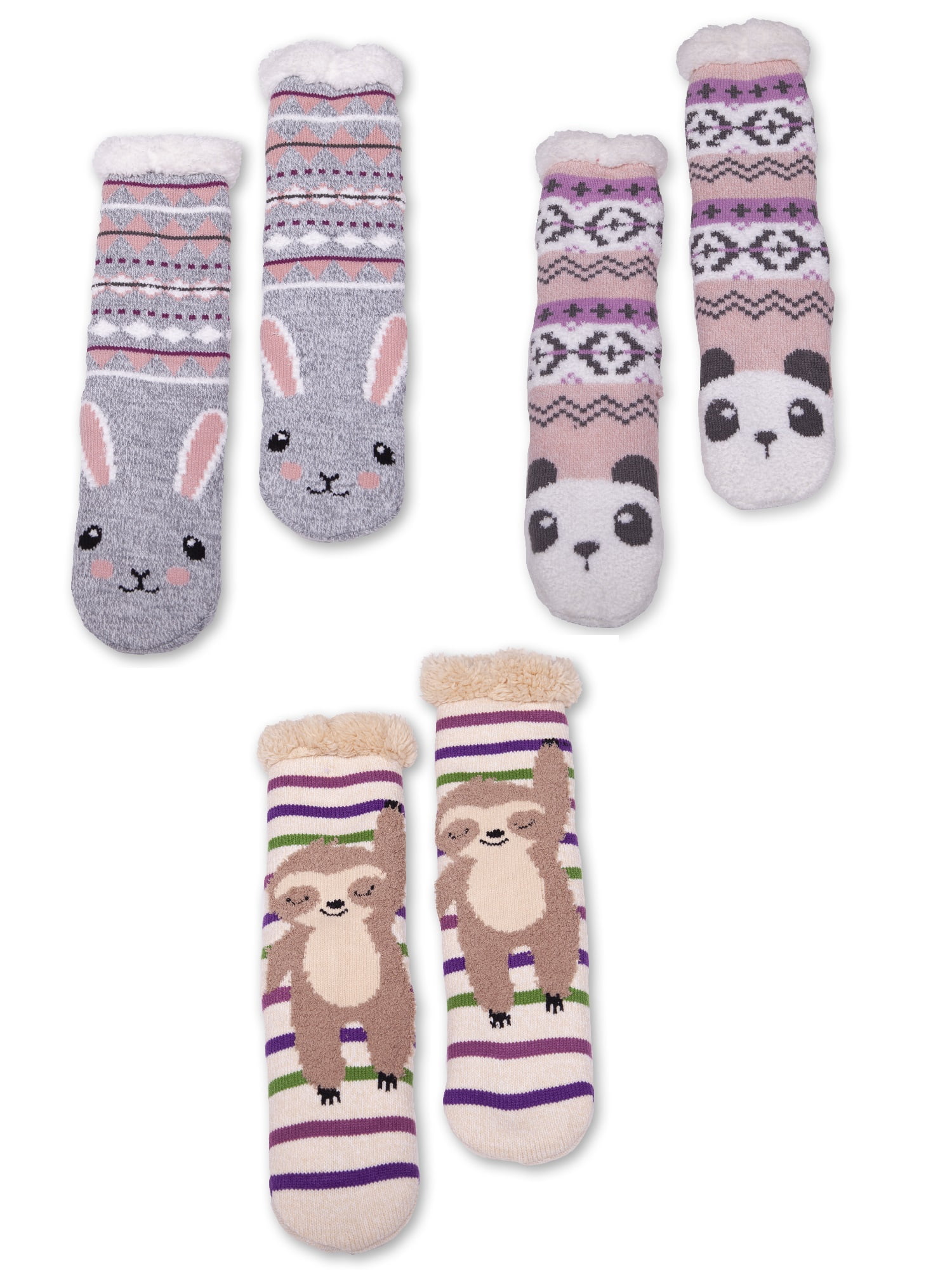 Fuzzy Babba, Women's Critter Long Cozy Warmer Knit Slipper Socks, 3 ...