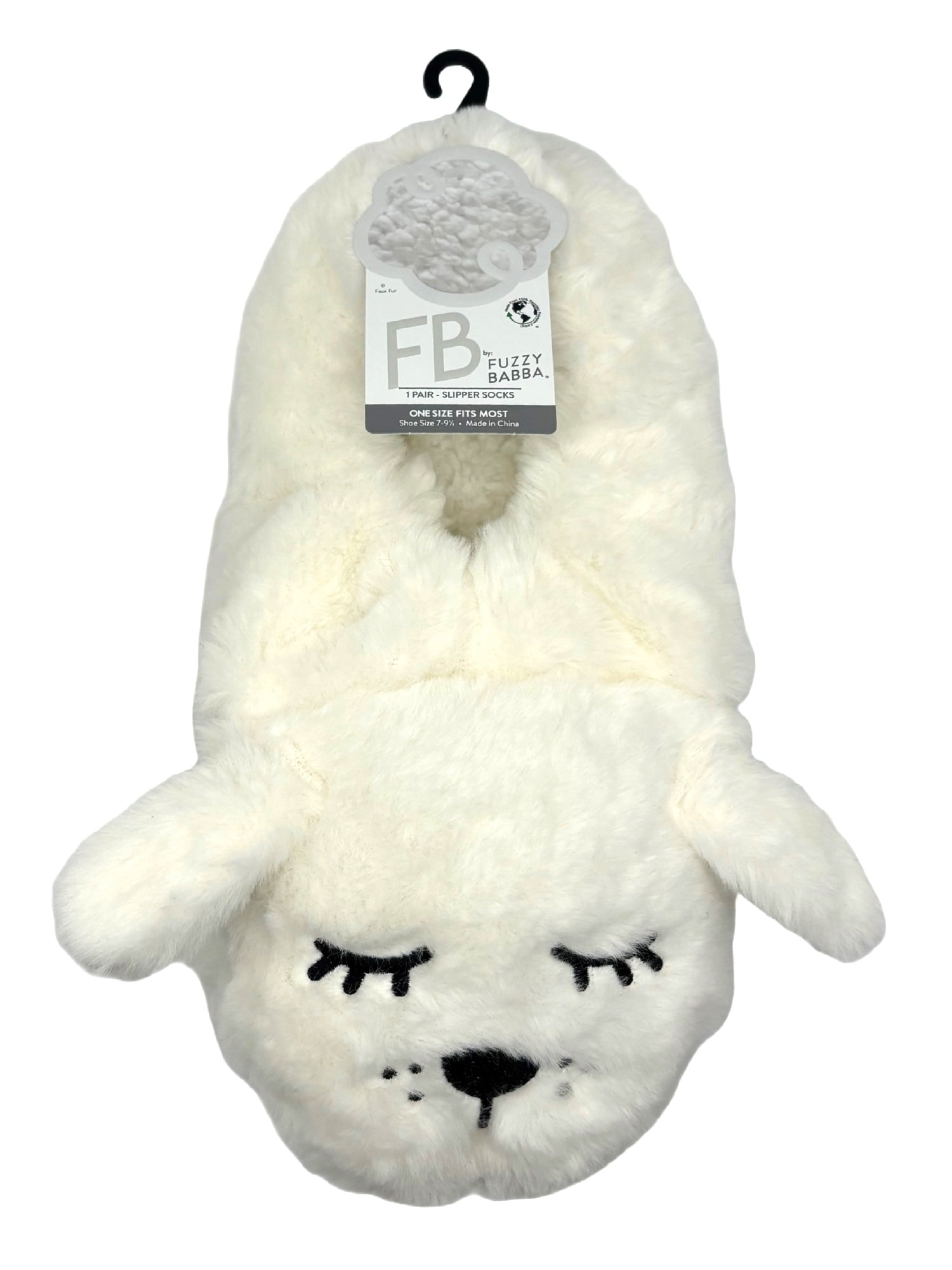 Fuzzy Babba, Women's Faux Fur Dog Slipper Socks, 1-Pack, One Size ...