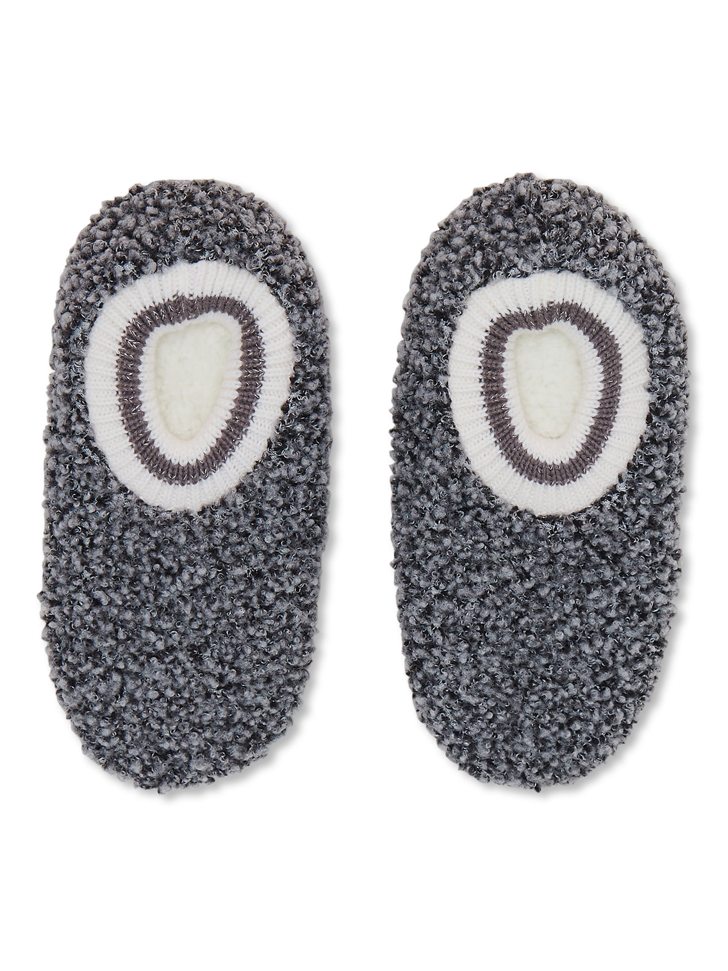 Fuzzy Babba Women's Slipper Socks with Cuffs, 1-Pack, Dark Gray ...