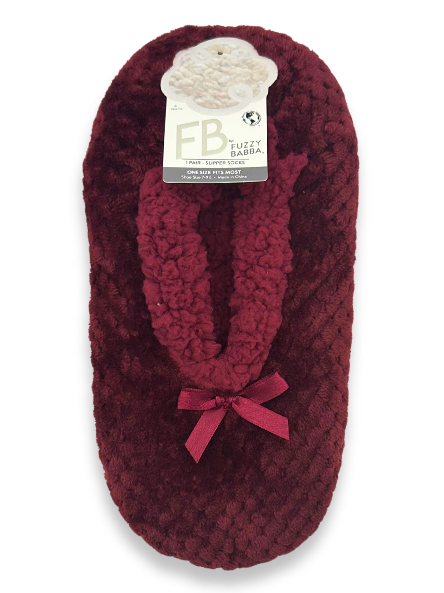 Fuzzy Babba Women's Textured Slipper Socks, 1-Pack, One Size - Walmart.com