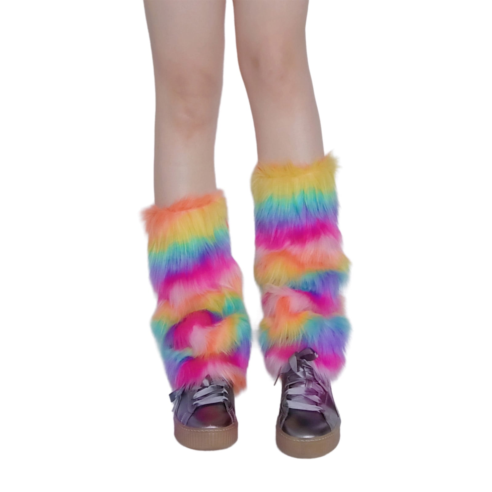 Fuzzy Faux Furs Leg Warmers Furs Long Cuffs Has Elastic Pair Carnivals ...