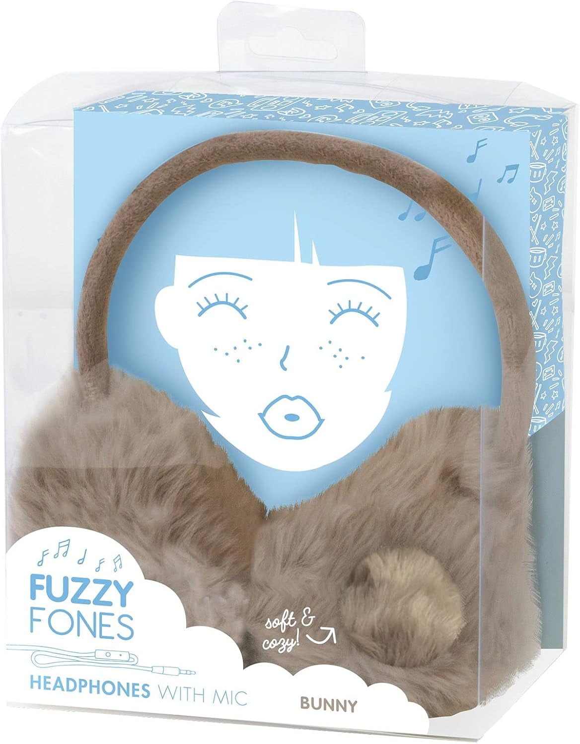 Fuzzy Fones Headphone Earmuffs with Microphone Bunny, Perfect Gift ...