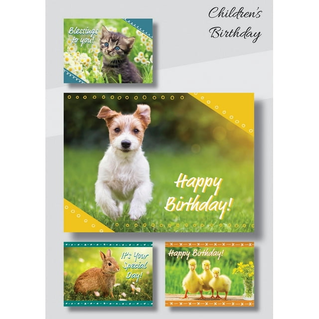 Fuzzy Friends, Children's Birthday Boxed Cards (Kjv) - Walmart.com