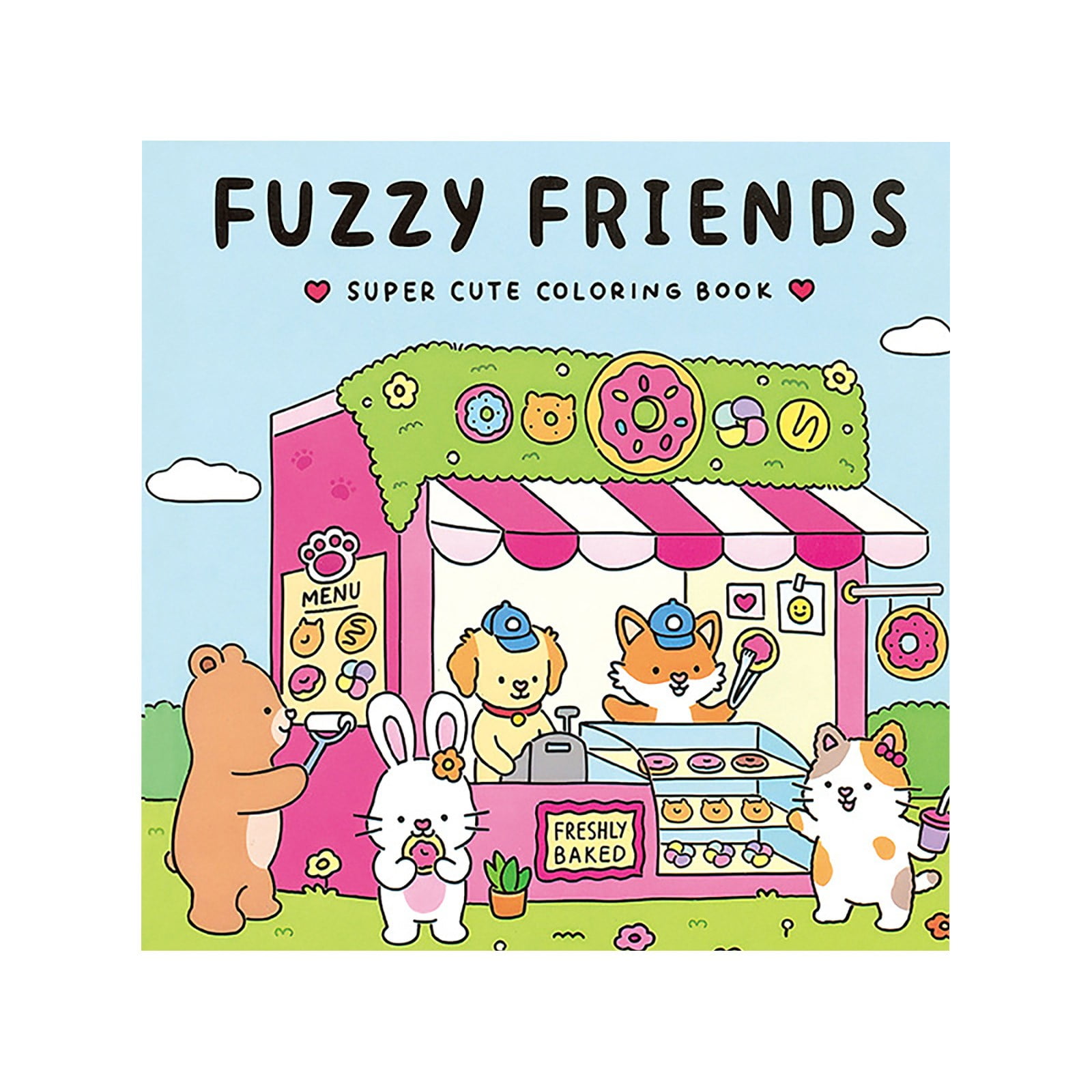 Fuzzy Friends: Super Cute Coloring Book for Adults and Teens Featuring ...