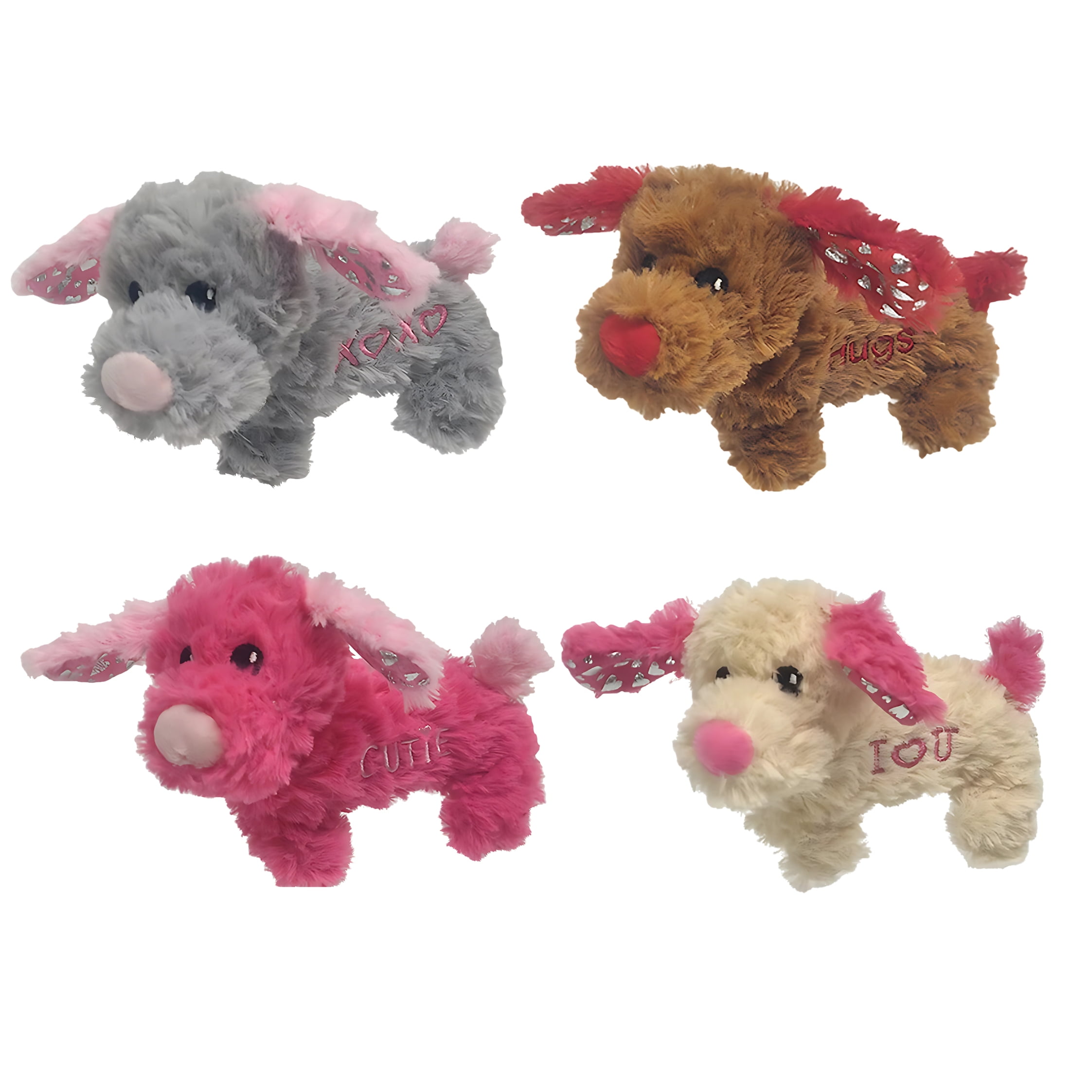 Fuzzy Friends Valentine's Day Puppy Plush for Her Him Girlfriend ...