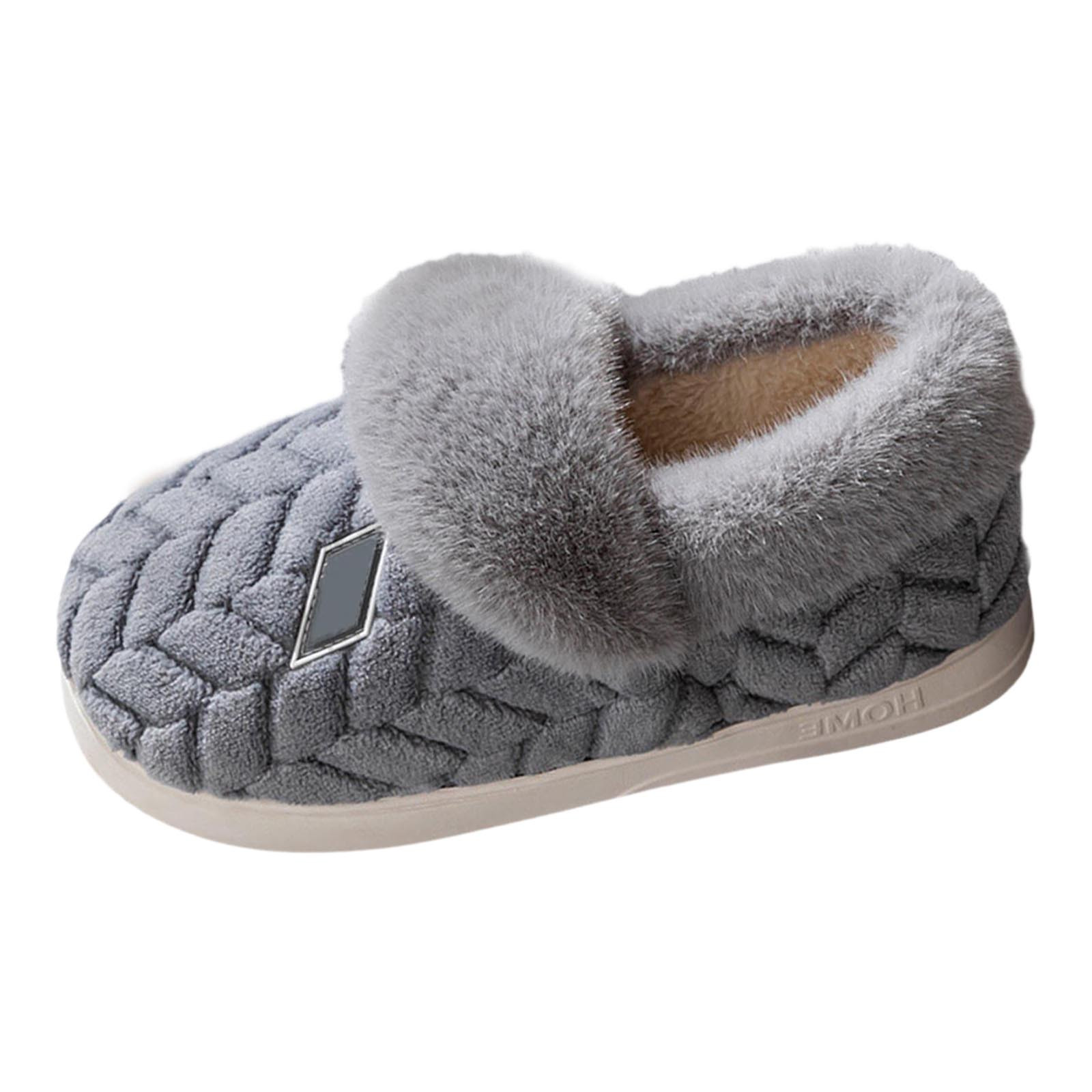 Fuzzy House Slippers for Women Cozy Plush Gift Men's And Women's Models ...