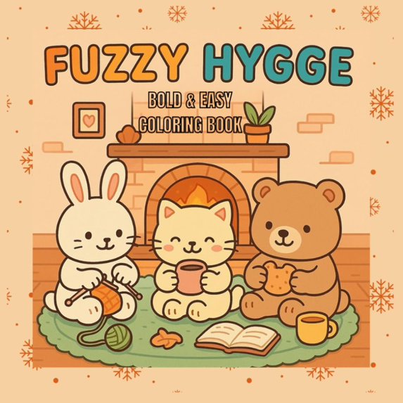 Fuzzy Hygge: Adorable Animal Scenes to Color for Comfort, Calm, and ...