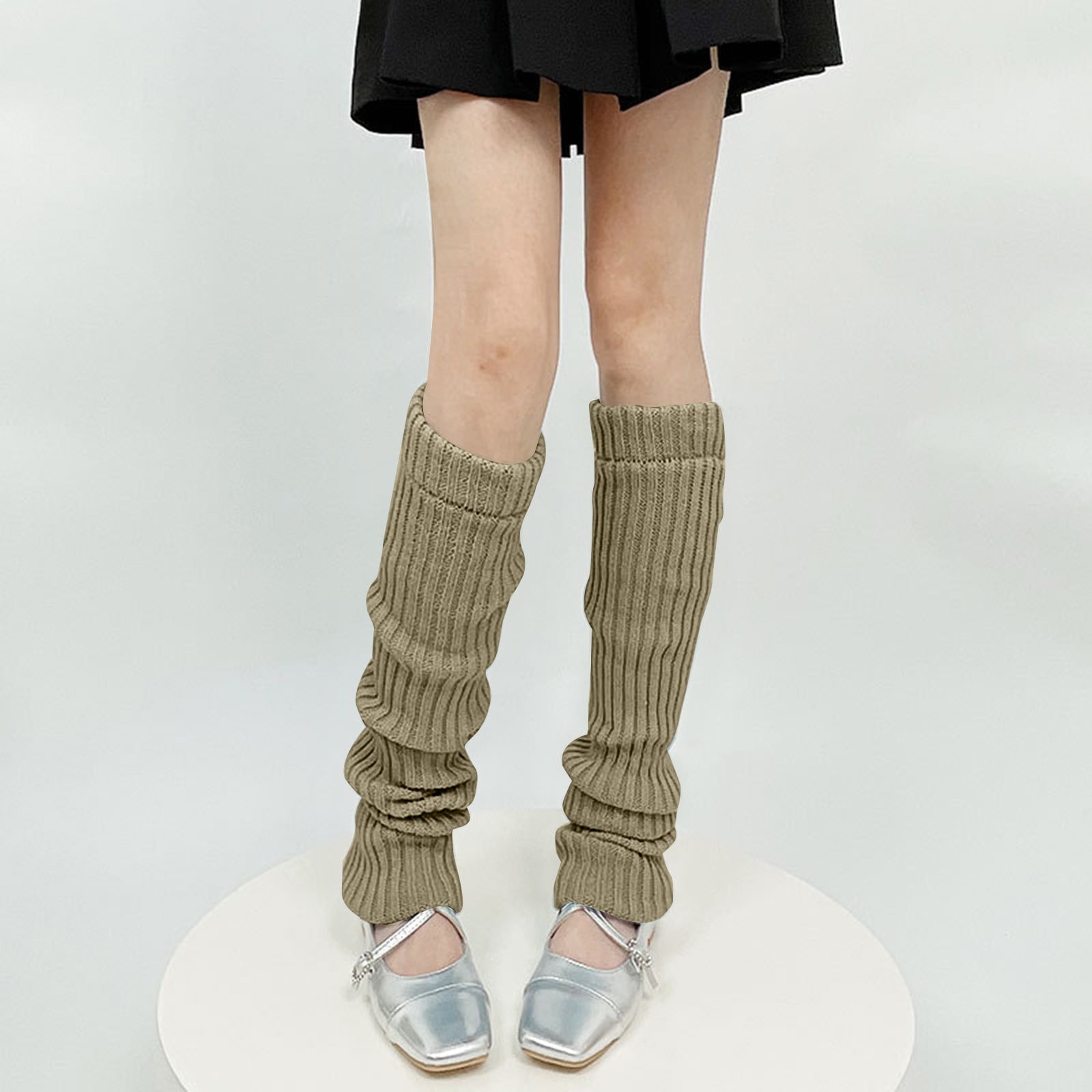 Fuzzy Knee High Socks for Women Over the Knee Cable Knit Thigh High ...