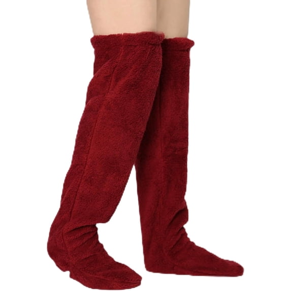 Fuzzy Knee Socks Goose Down Thigh Sock, Over Long Fluffy Leg Socks for ...