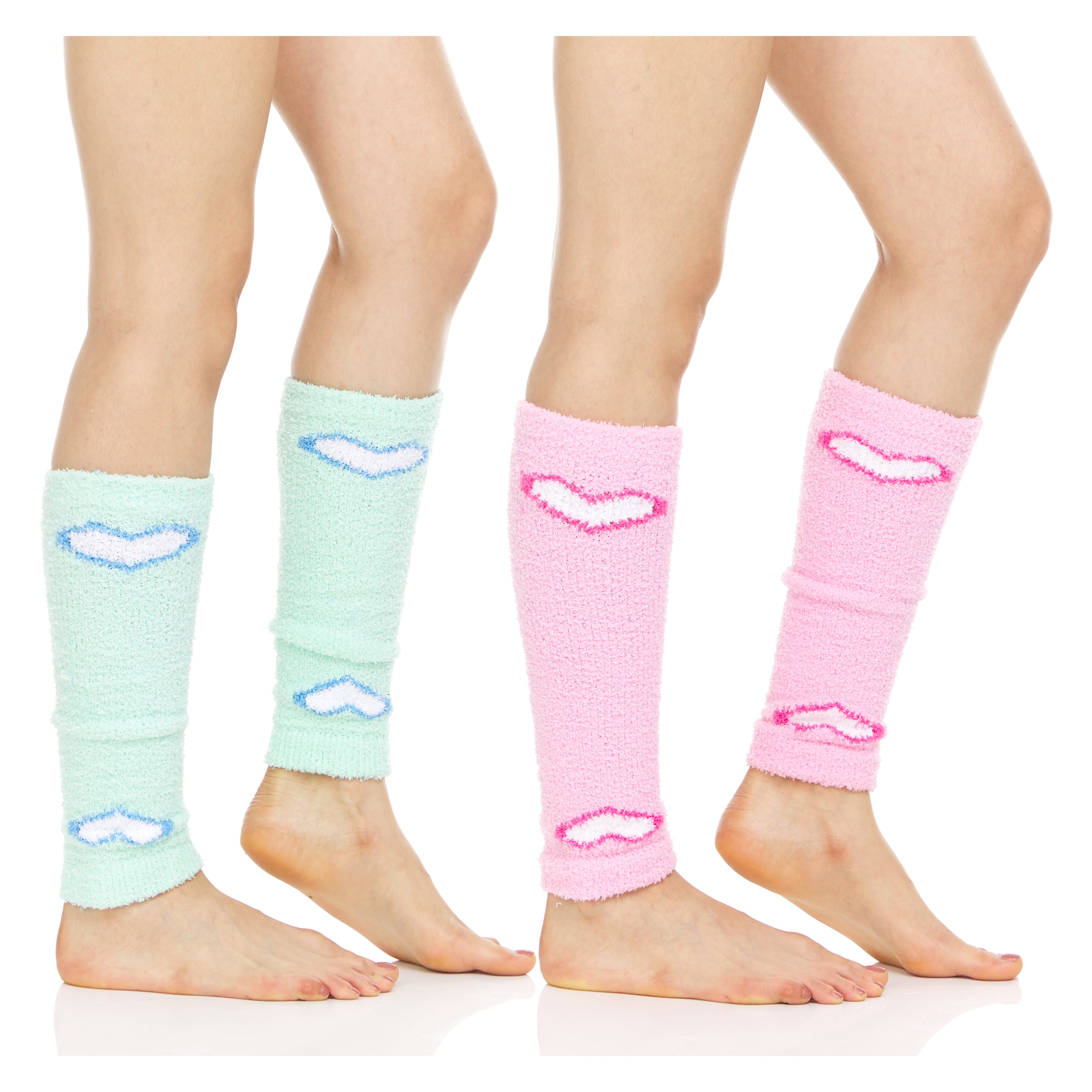 Fuzzy Leg Warmers for Women 80’s Super Long Fluffy Plush for Winter ...