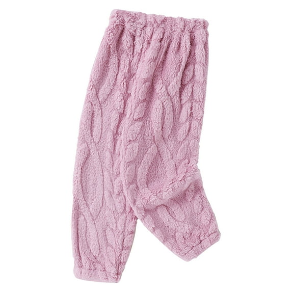Fuzzy Lounge Pants for Women - Ultra-Comfy Elastic Waist Soft Pajama ...
