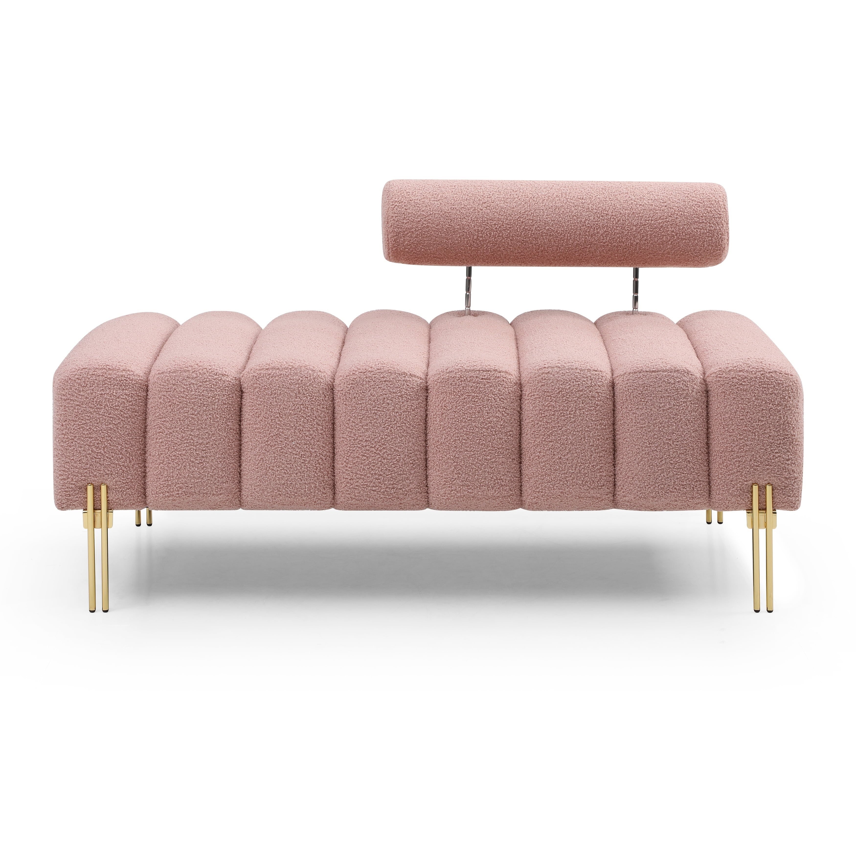 Fuzzy Loveseat Footrest 2 Seater End of Bed Bench Modern Ottoman Settee ...