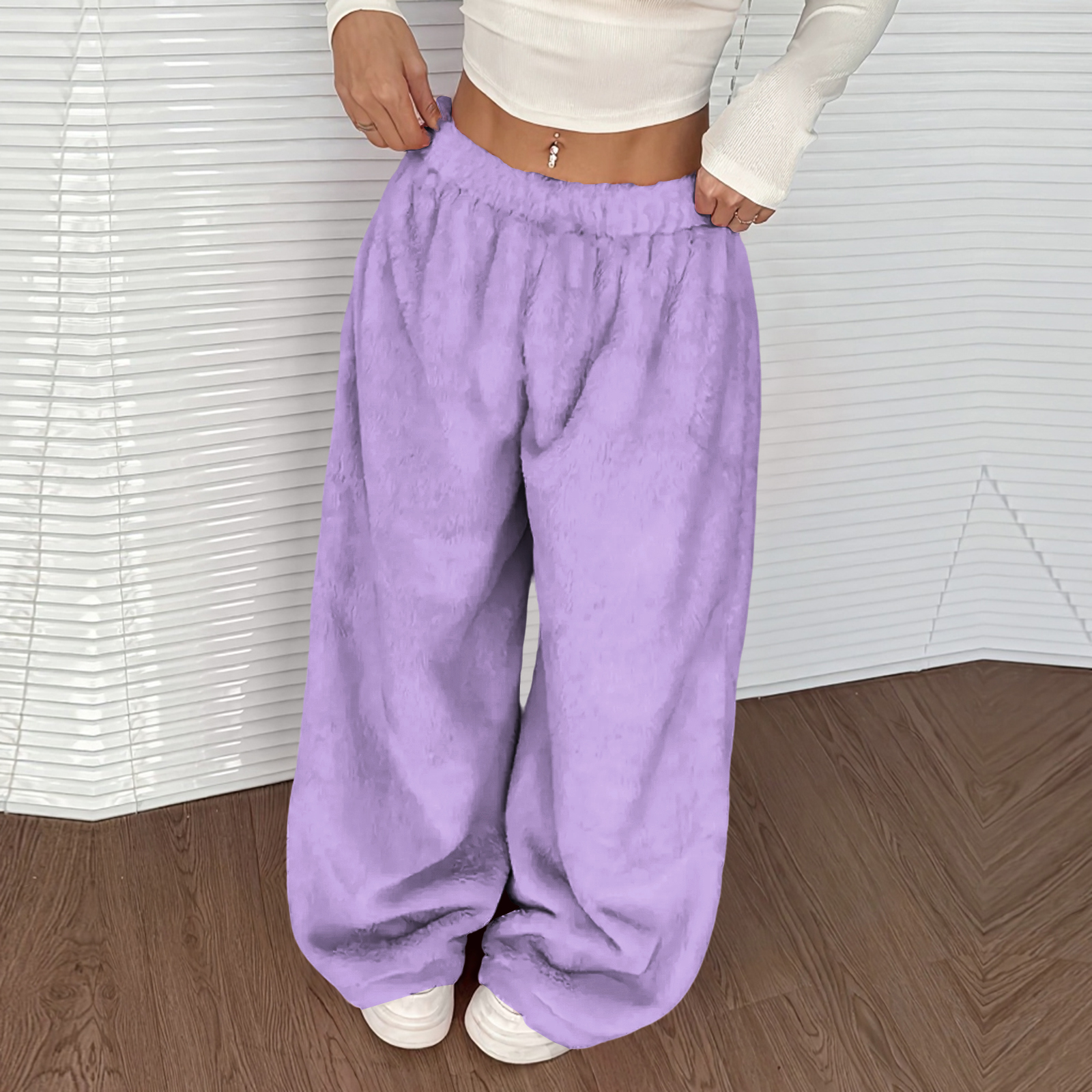 Fuzzy Pajama Pants Checkered Pajama Pants Women Fuzzy Winter Fuzzy ...